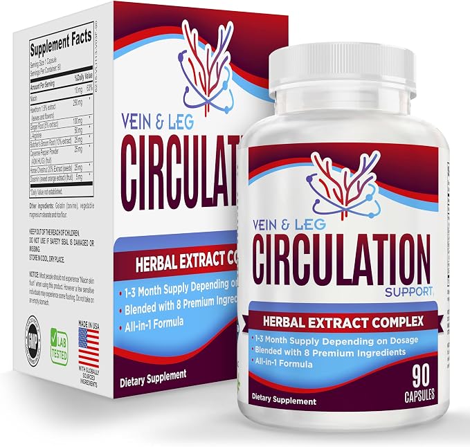 Amazon.com: Vein + Leg Circulation Supplement 8-in-1 Formula ...