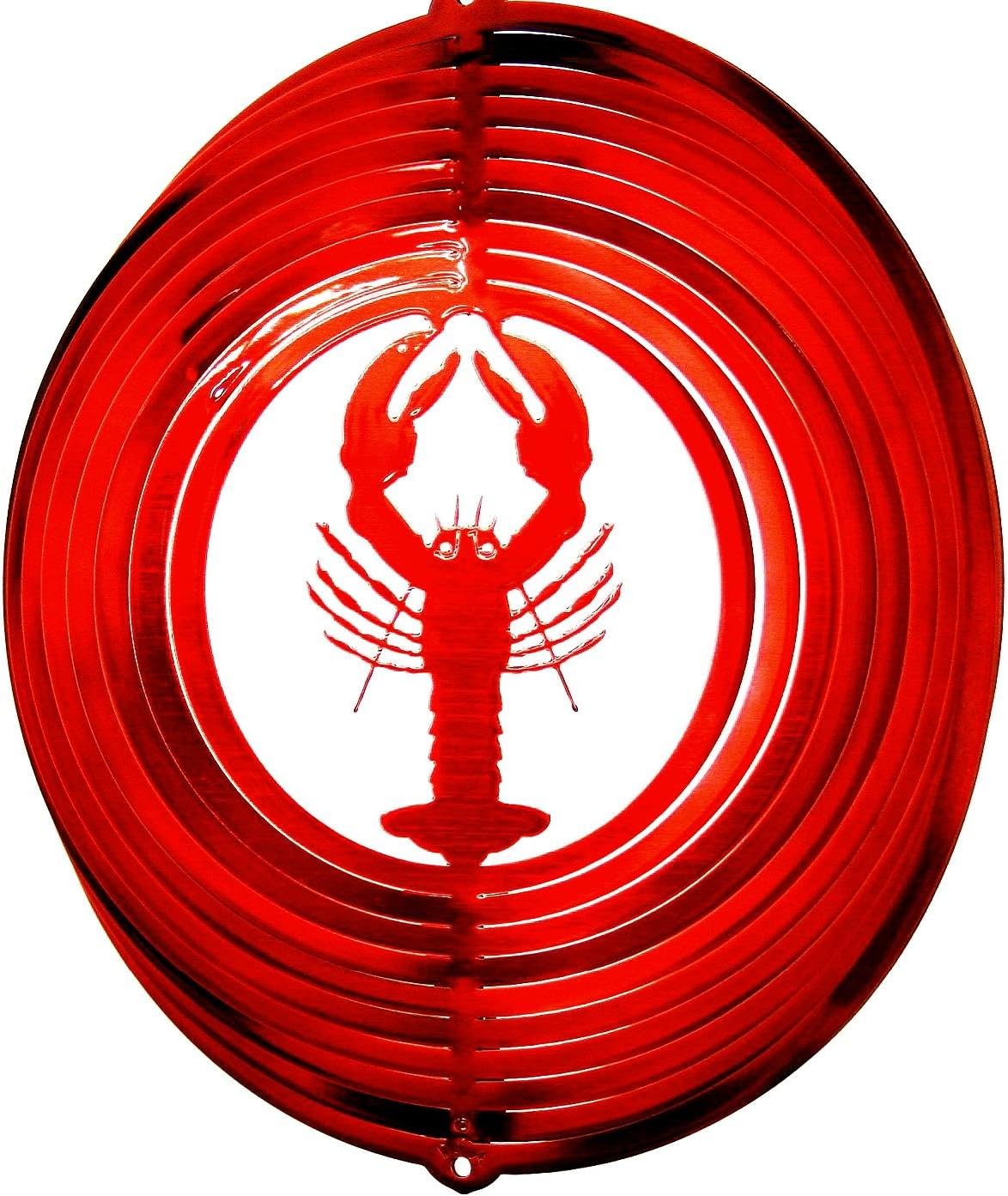 Amazon.com: Stainless Steel Lobster - 12 Inch Wind Spinner - Red ...