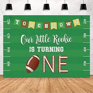 Amazon.com : MEHOFOND 7x5ft Football 1st Birthday Backdrop Touchdown ...