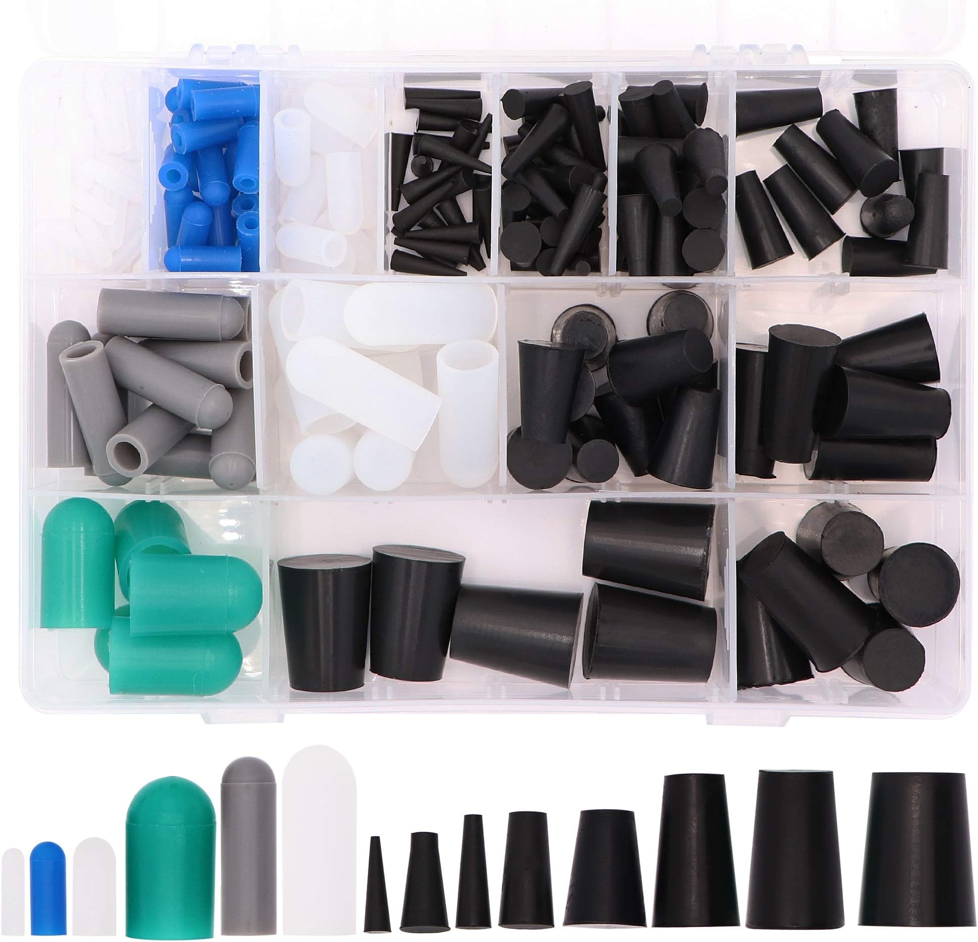 Amazon.com: 50 Piece 3/32" ID High Temp Silicone Rubber End Caps ...