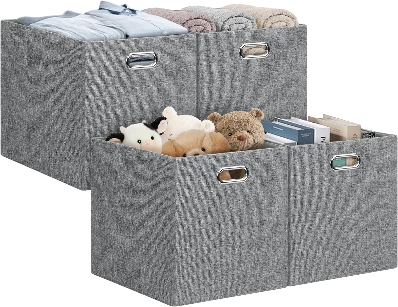 Amazon.com - Household Essentials 84-1 Foldable Fabric Storage Bins ...