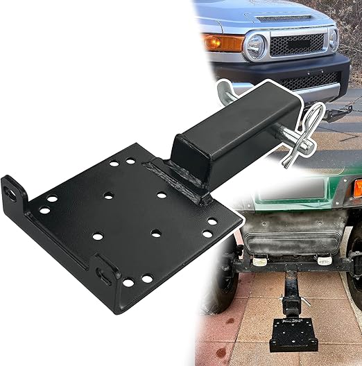 Amazon.com: VIAGL Universal Trailer Hitch Winch Mounting Plate with 2 ...