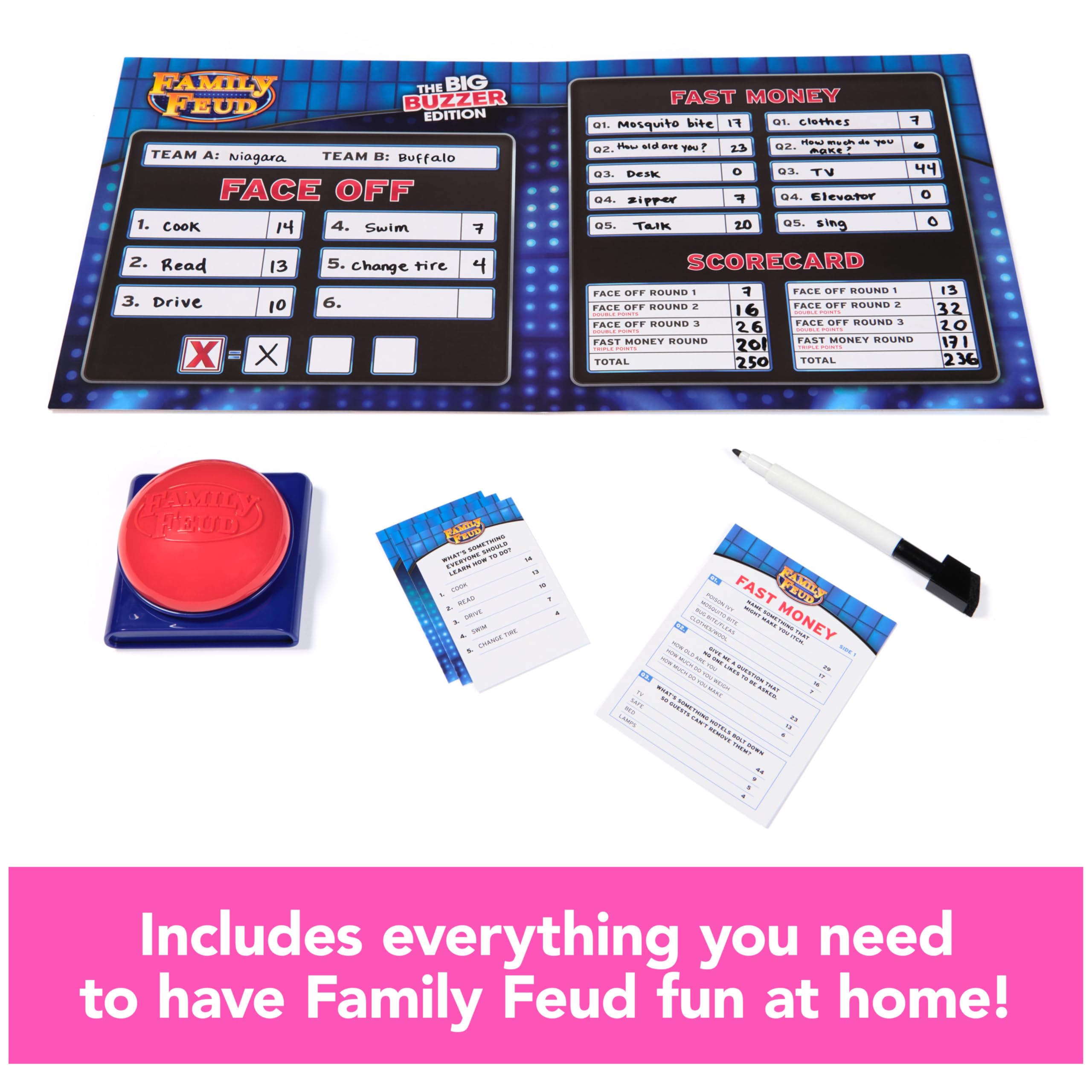 Snapklik.com : Spin Master Games, Family Feud: Big Buzzer Edition, Play ...