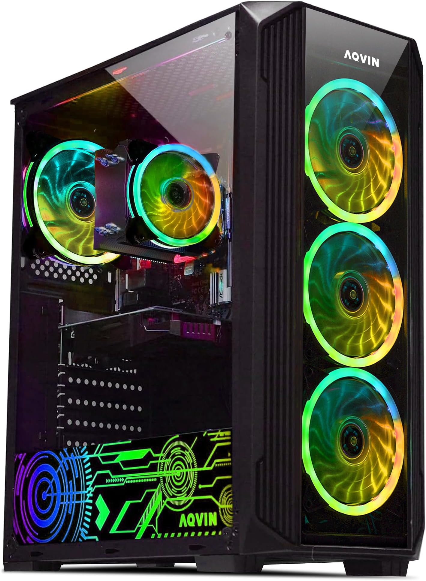 AQVIN Gaming Tower PC Desktop - Hexa Core i7 Processor Up to 4.6Ghz ...