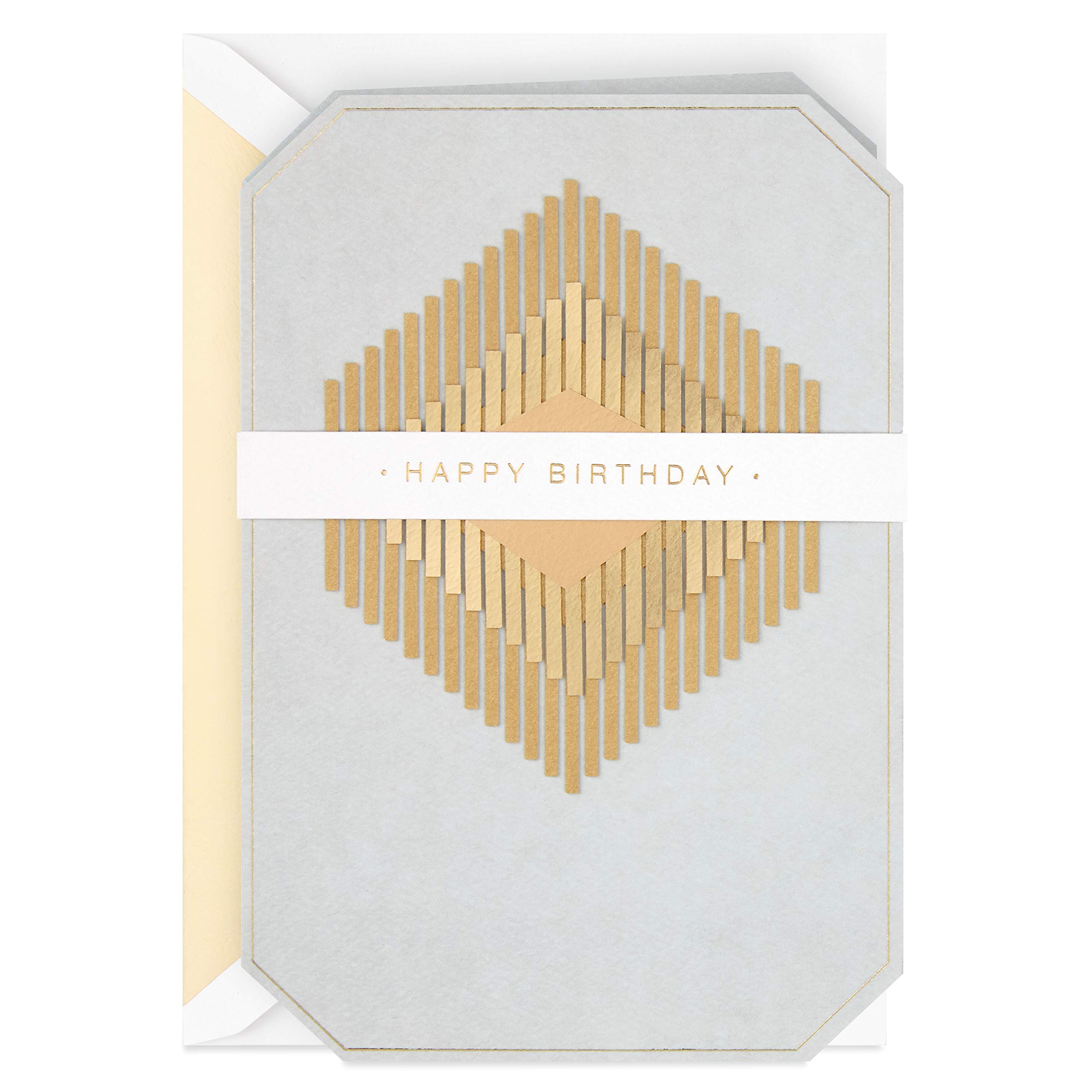 Amazon.com : Hallmark Signature Birthday Card (Gold Diamonds) : Office ...