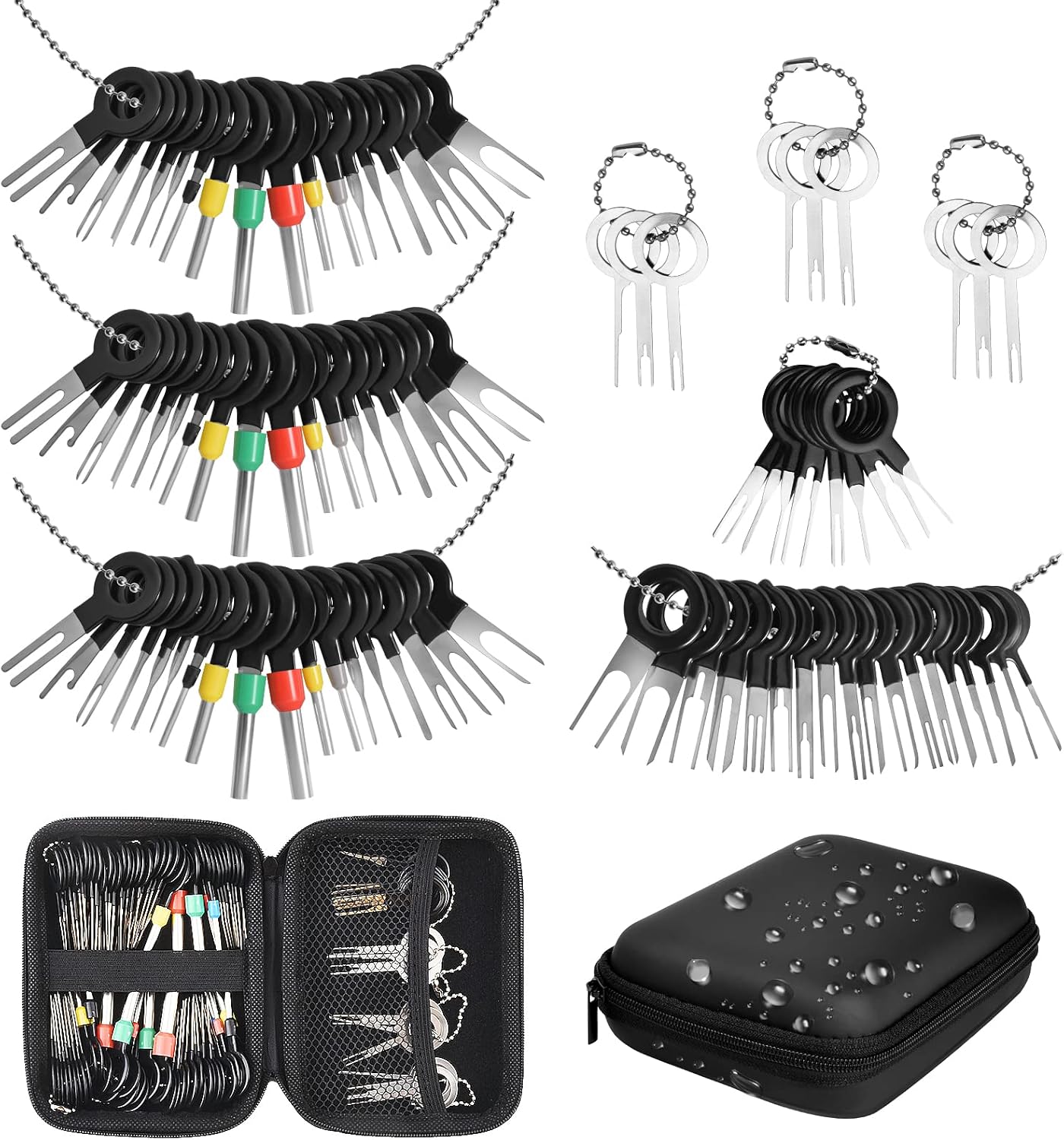 MENKEY Terminal Removal Tool Kit for Car, 91 Pieces Wire Connector Pin ...
