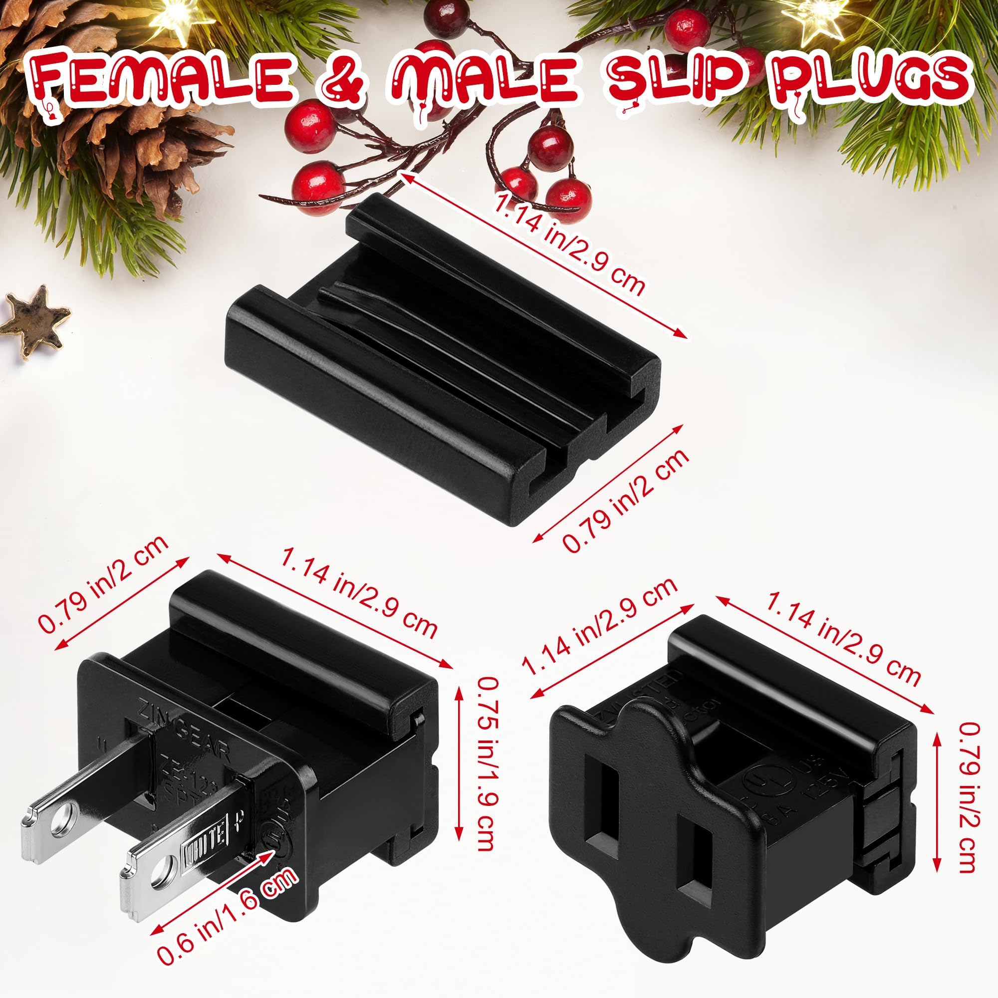 Snapklik.com : Fovths 30 Pieces Female And Male Slip Plug SPT-2 ...