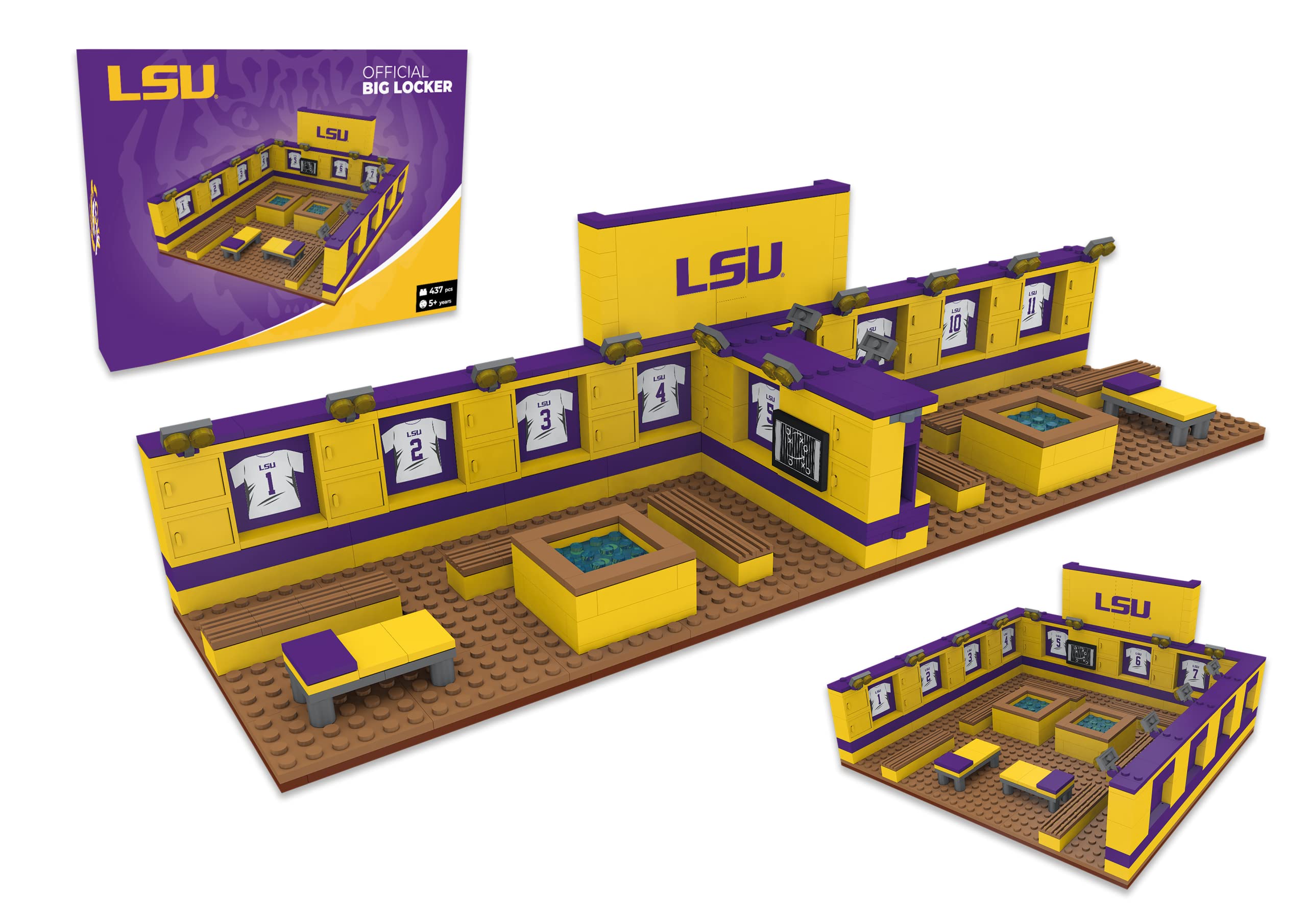 Amazon.com: Pro-Lion LSU Tigers Big Locker Room Building Kits - 437 ...