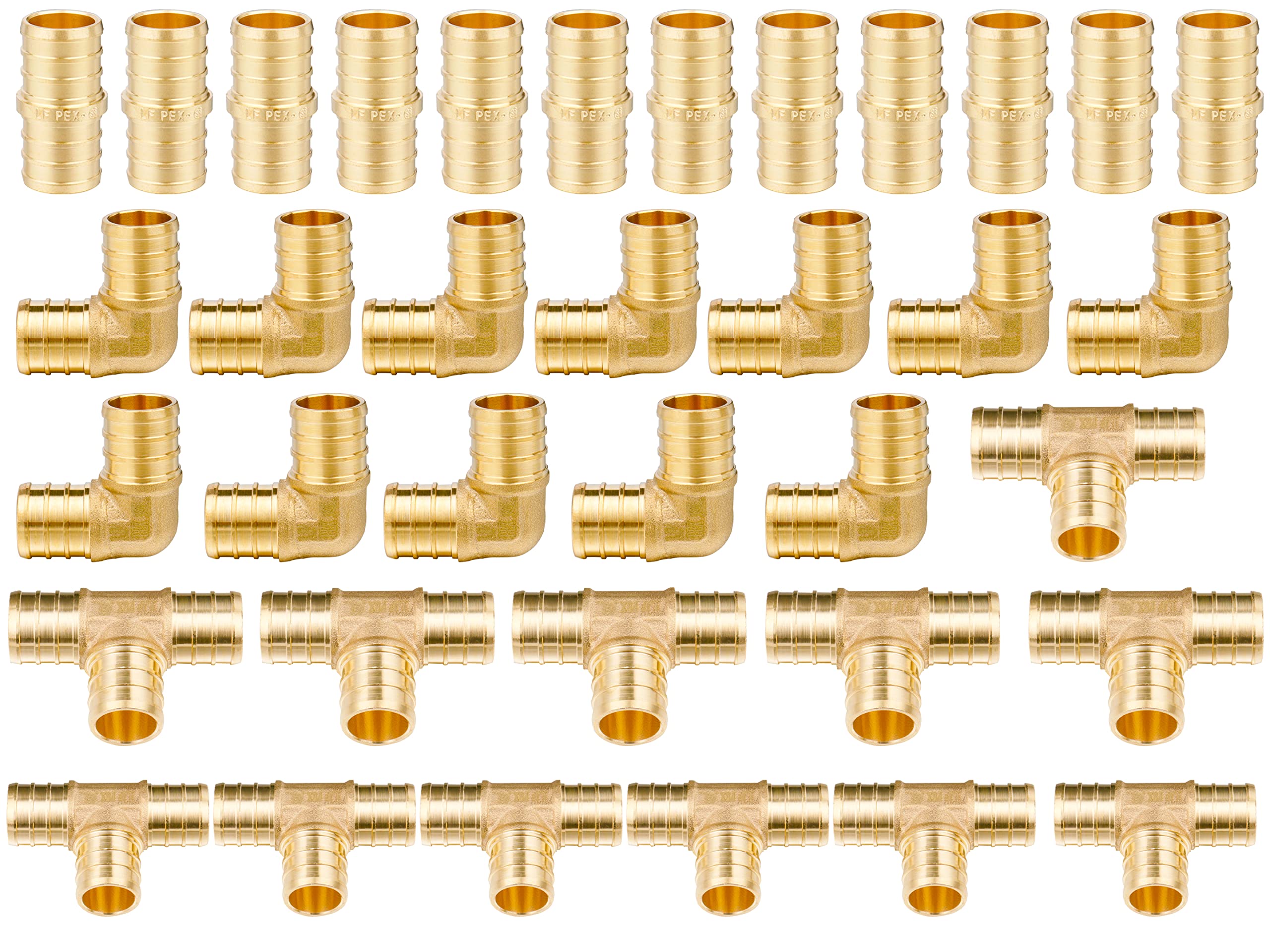 WHK (36 Pack) PEX Fittings 1/2 Inch,12PCS 1/2" Pex Fittings Combo Elbow ...
