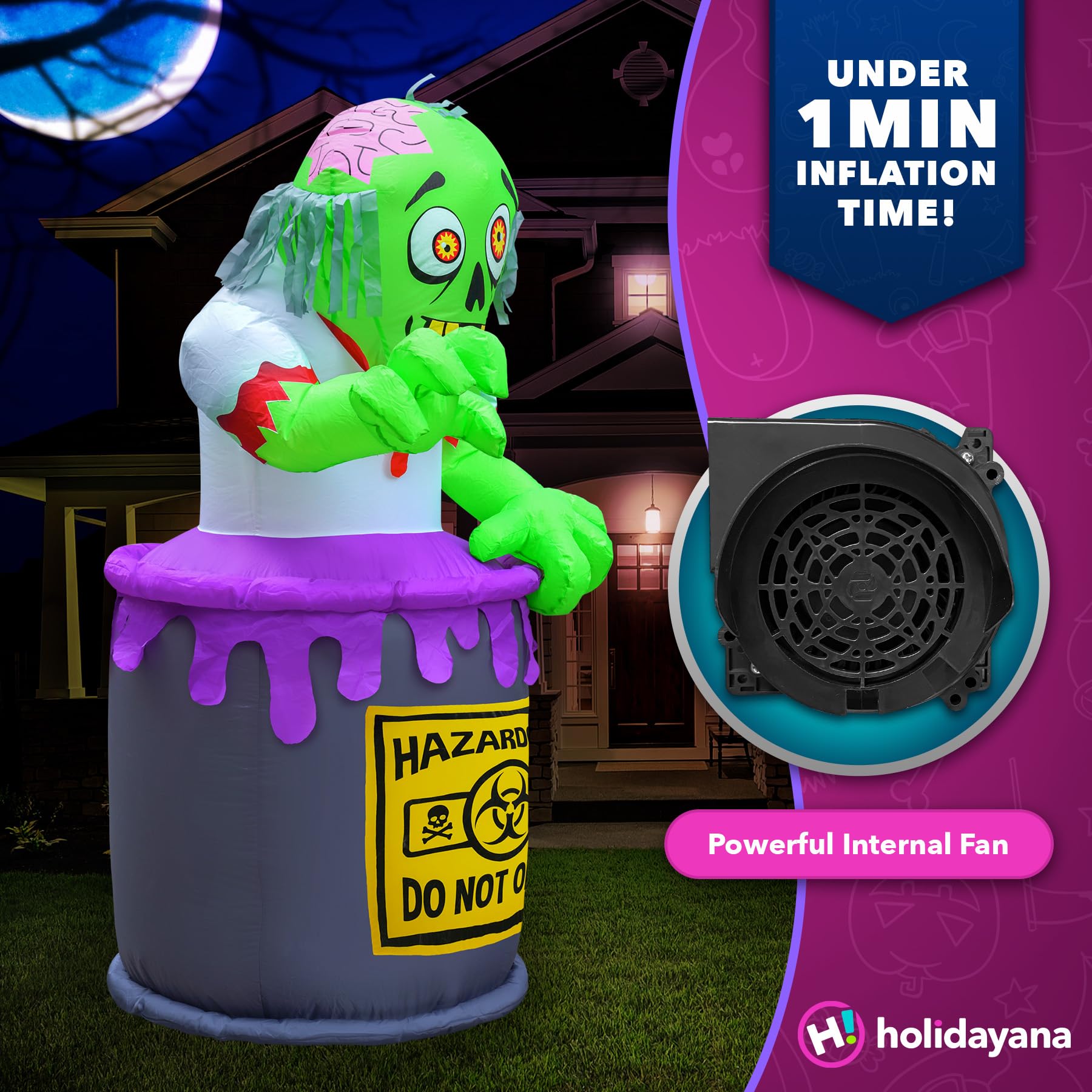 Snapklik.com : Holidayana Halloween Inflatables Large 5 Ft Zombie ...