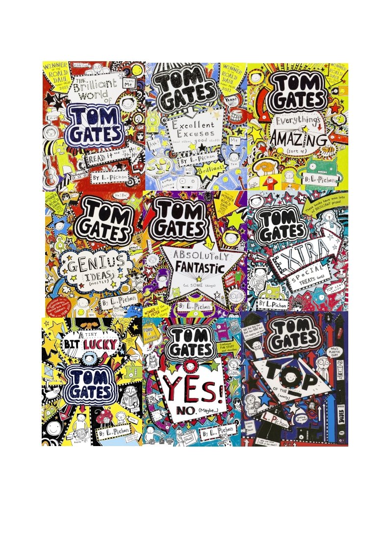 Tom Gates 9 Book Set Collection of books 1-9: Liz Pichon: 9781407181127 ...
