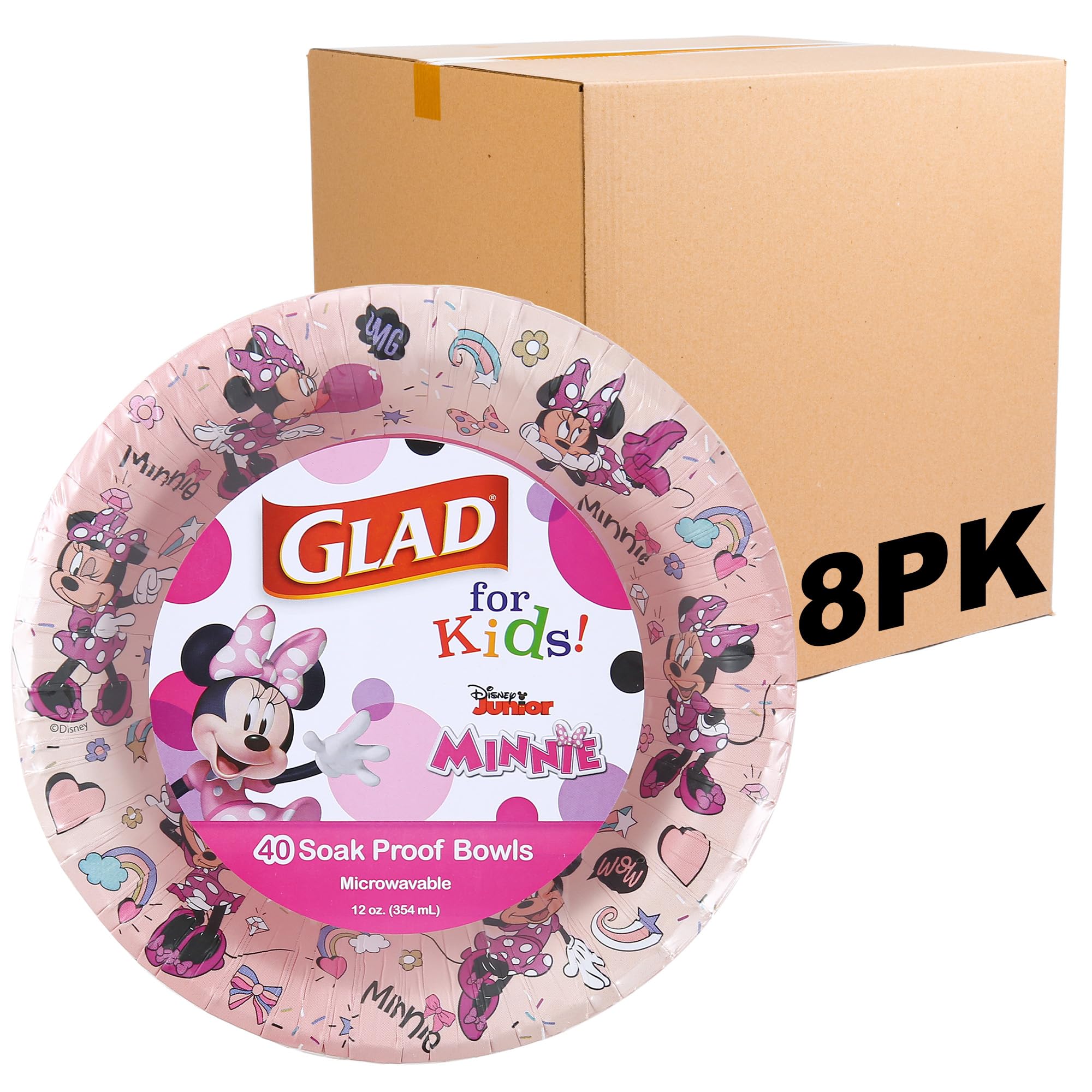 Amazon.com: Glad for Kids Disney Mickey and Friends 12oz Paper Bowls ...