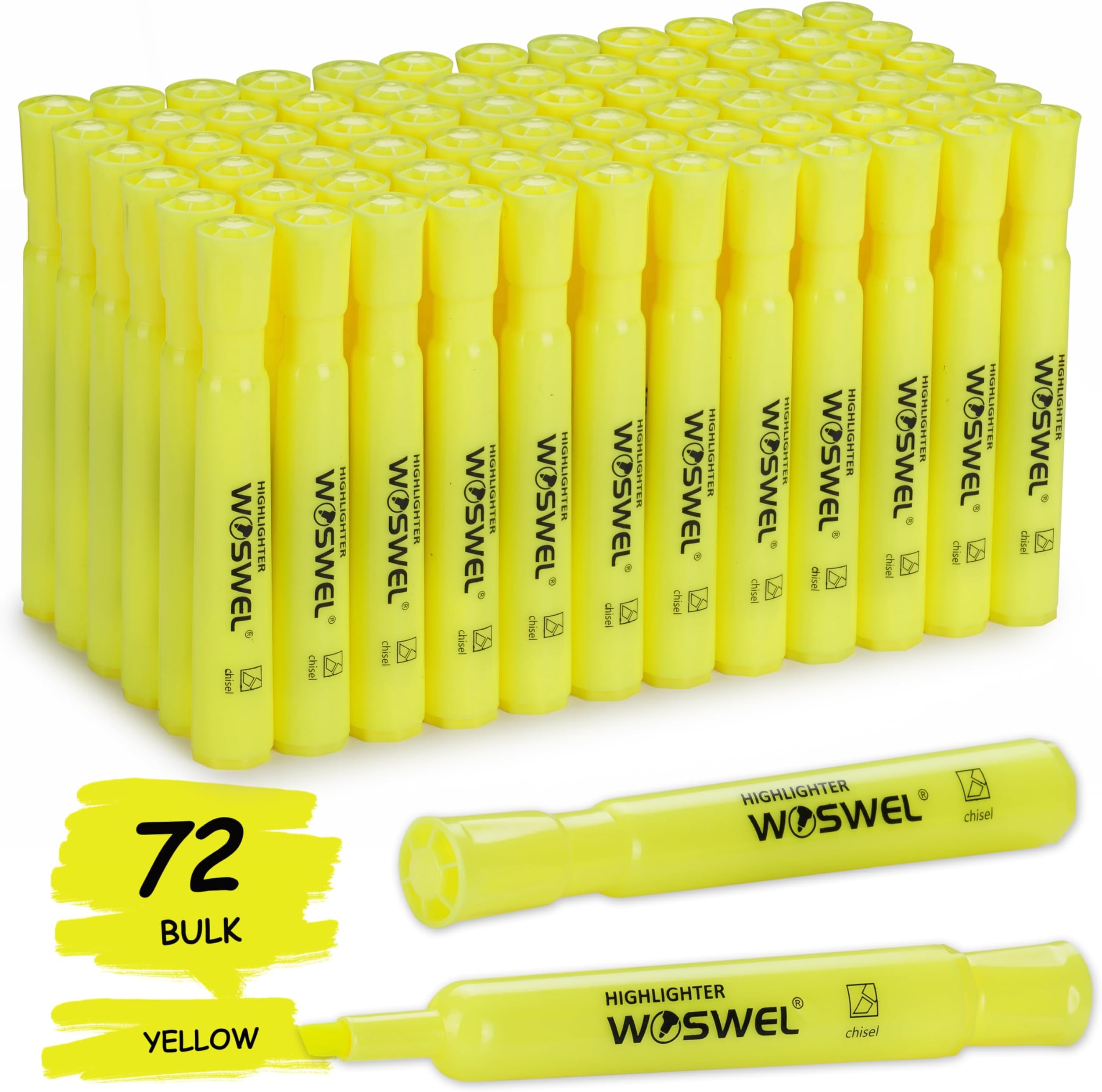 Amazon.com : WOSWEL Highlighters Bulk, 24 Pack Tank Style Highlighters ...