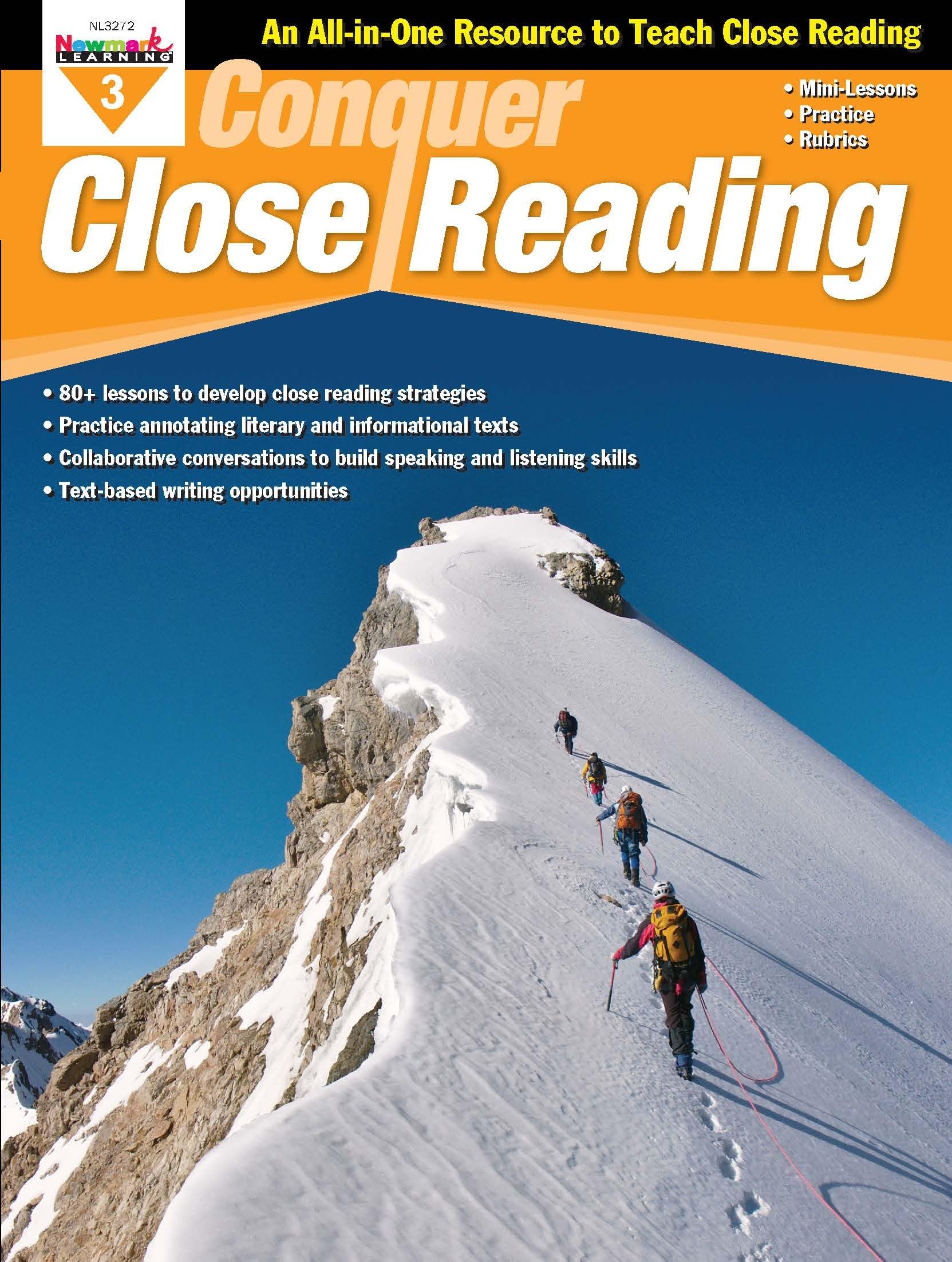 Snapklik.com : Conquer Close Reading Grade 3 Teacher Resource