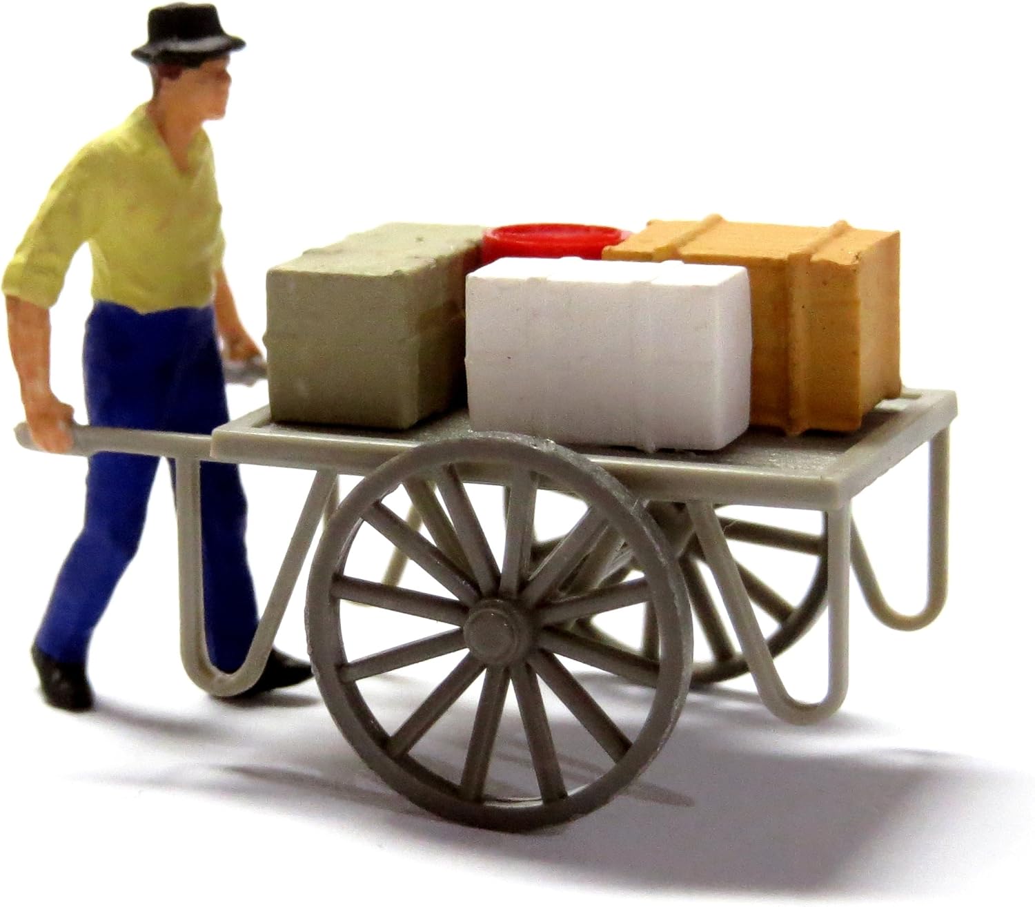MAN WITH CART - PREISER HO SCALE MODEL TRAIN FIGURES 28036 : Amazon.ca ...