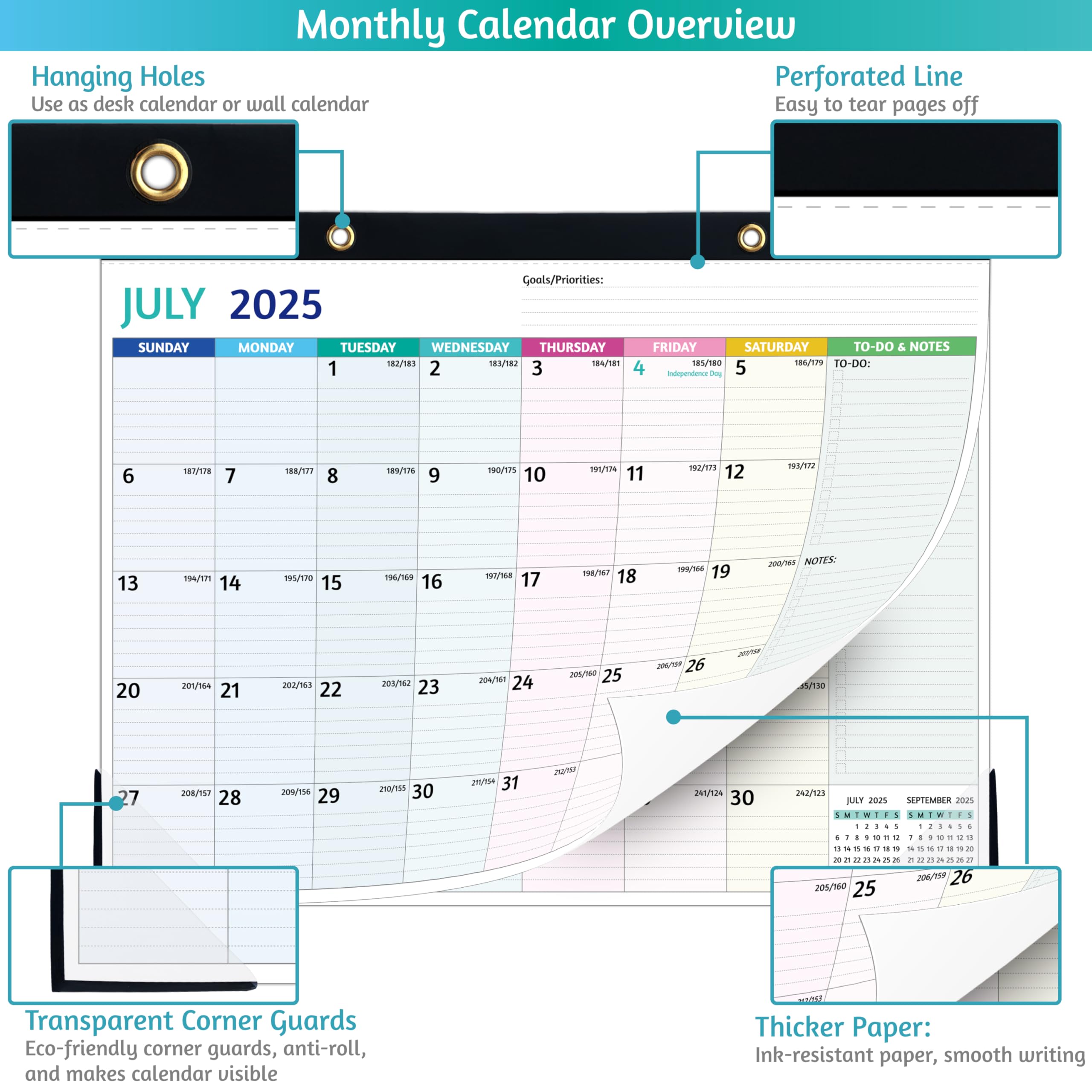 Snapklik.com : 2026 Desk Calendar Large Desk Calendar 2026 Large, 22 X ...