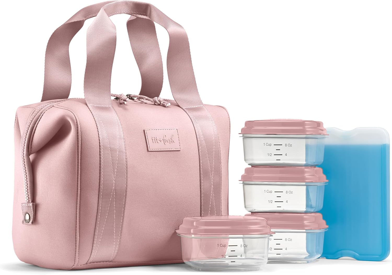 Amazon.com: Fit & Fresh Remi Neoprene Lunch Bag For Women - Meal Prep ...