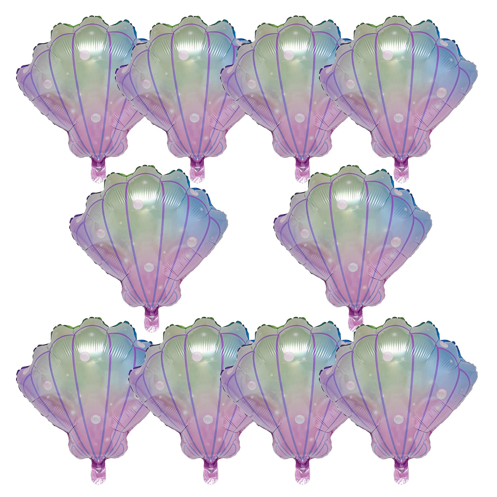 Amazon.com: Sea Shells Balloons Multi-color Sea Shells Foil Mylar ...