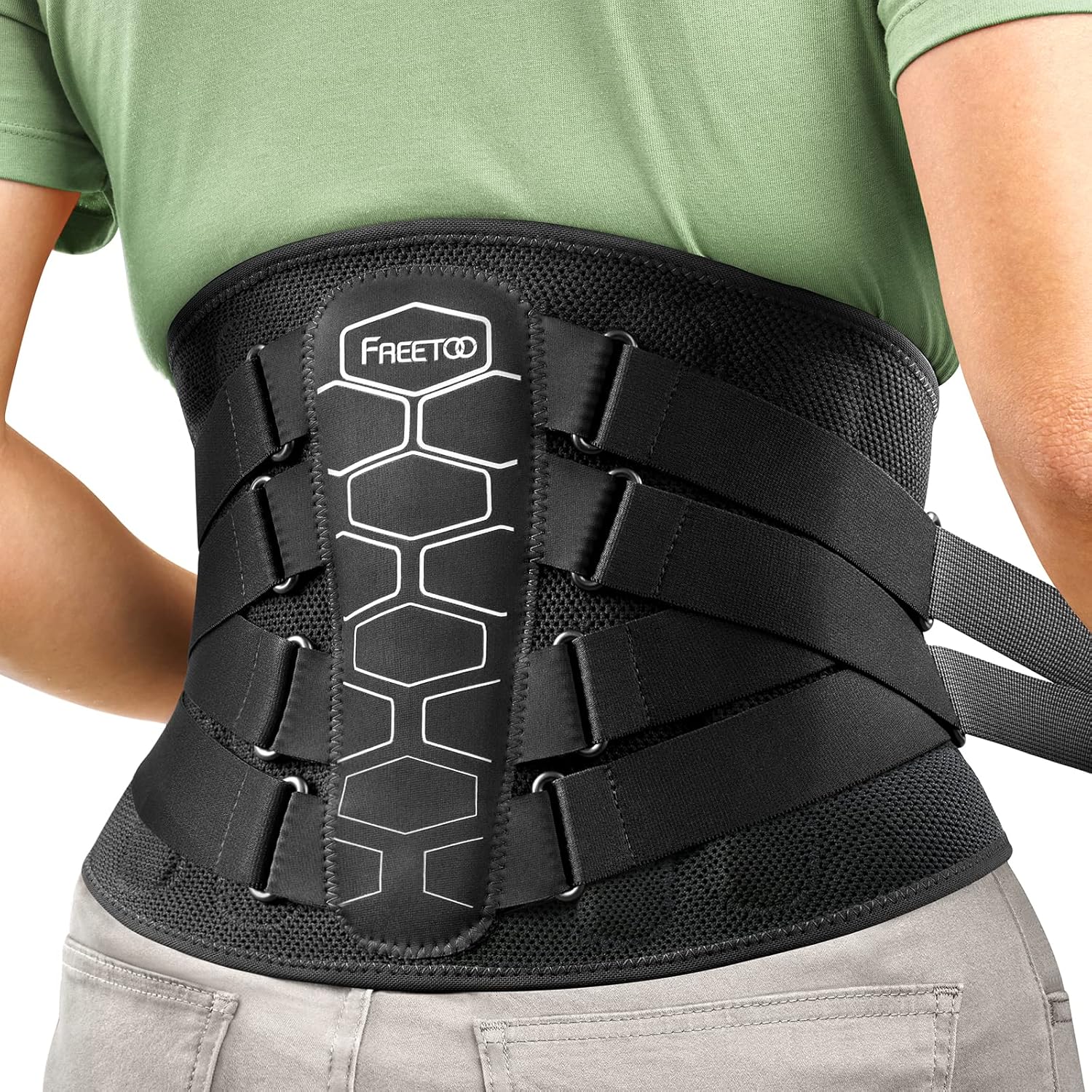 FREETOO Back Support Belt for Lower Back Pain Relief, Medical Grade ...