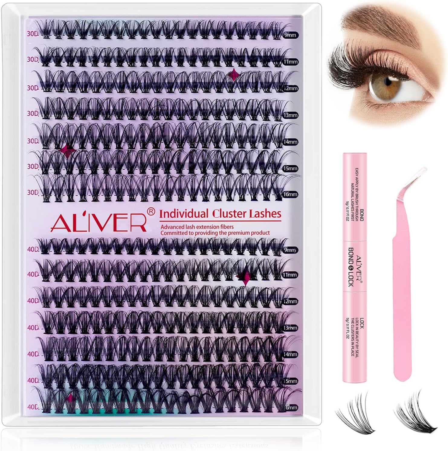 Amazon.com: Lash Clusters DIY Eyelash Extensions, 240 Pcs Individual Lashes Cluster 9-16mm Mix ...