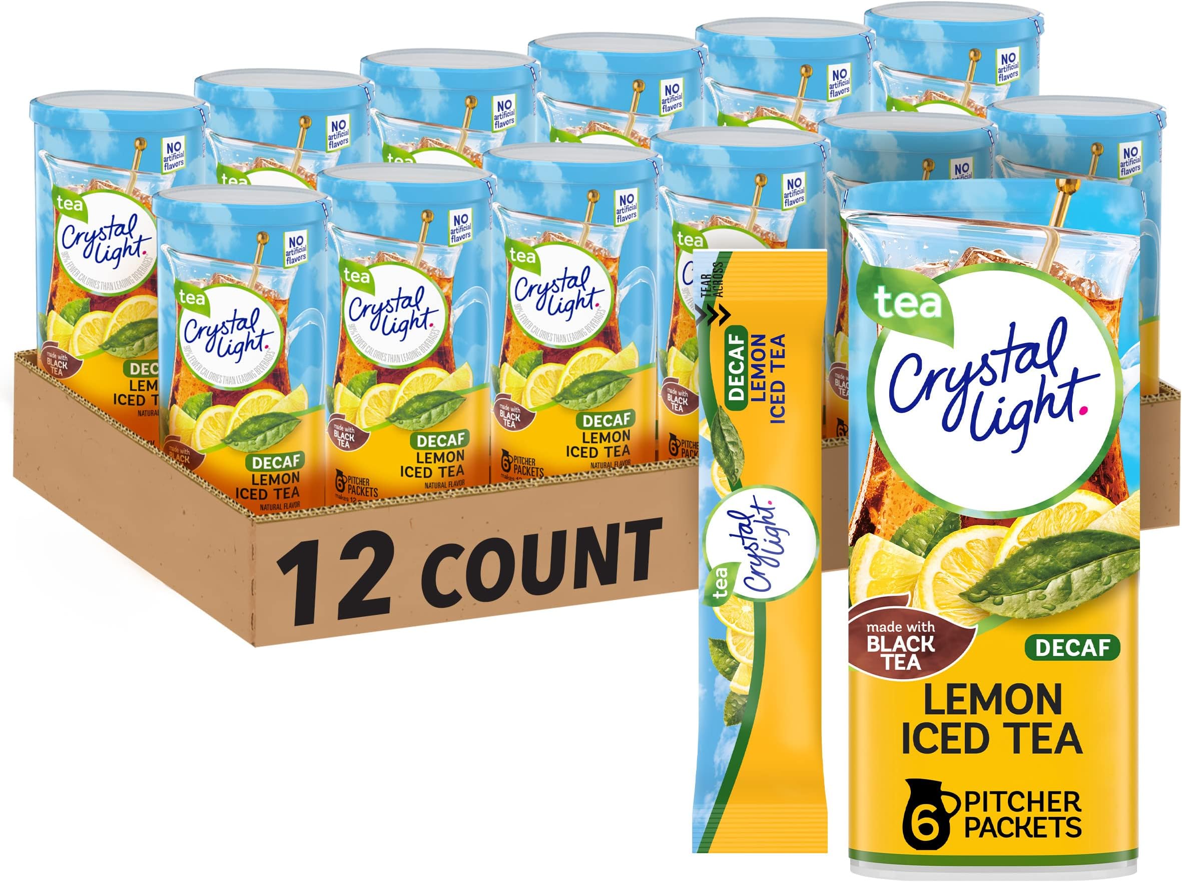 Amazon.com : Crystal Light Raspberry Iced Tea Naturally Flavored ...