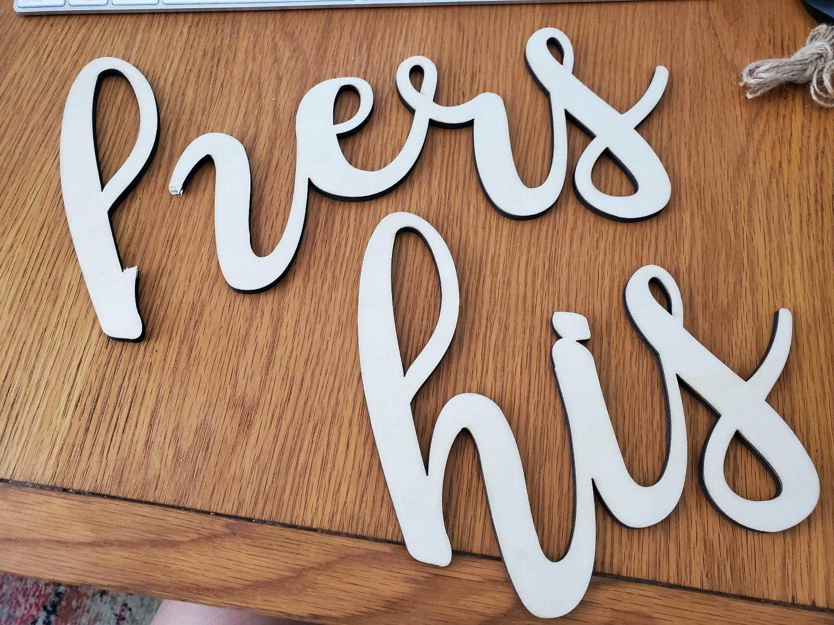 Amazon.com: FENICAL Wedding Chair His Hers Sign Wedding Party Hanging ...