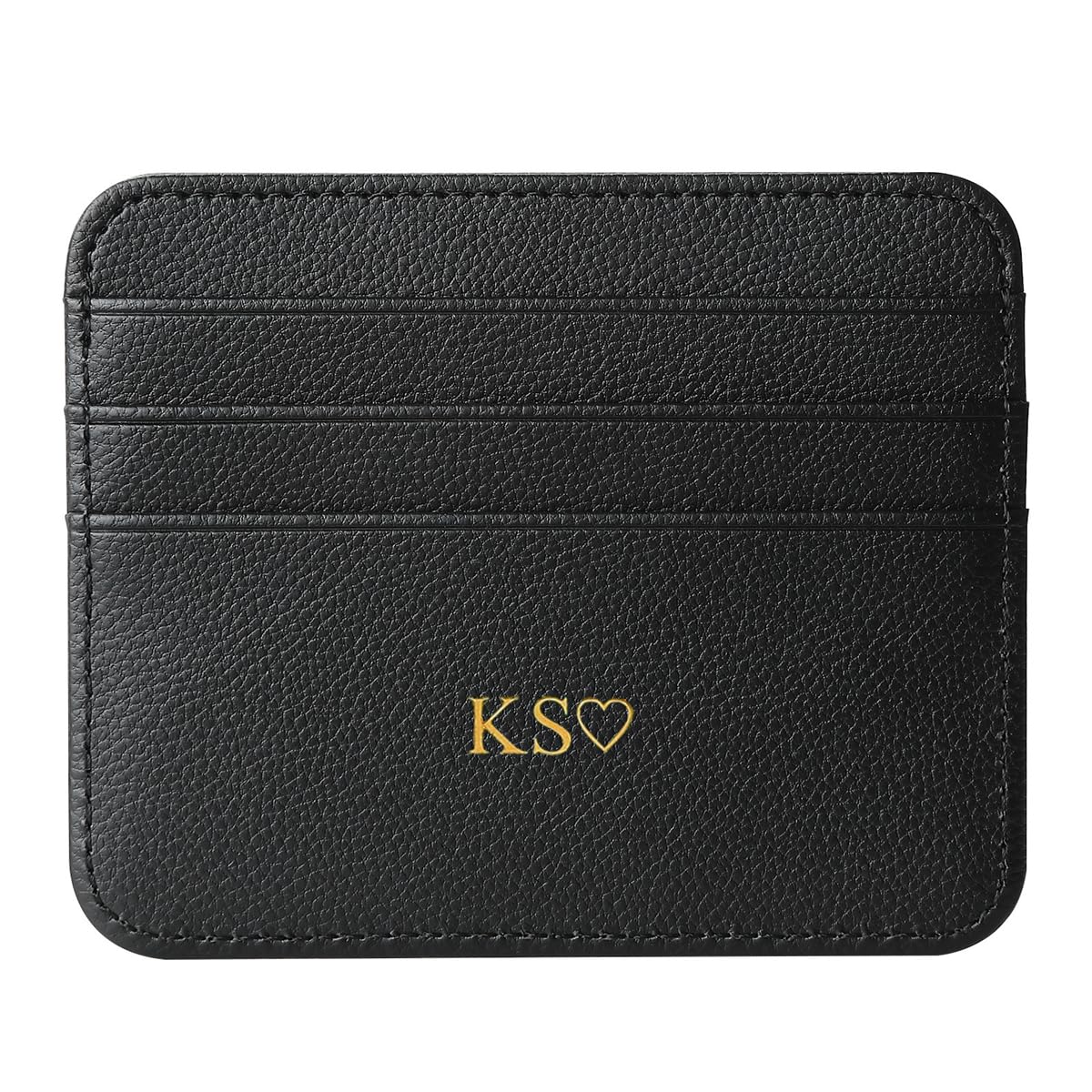 Amazon.com: Personalisa Gold Silver Initial letters Credit Card Holder ...