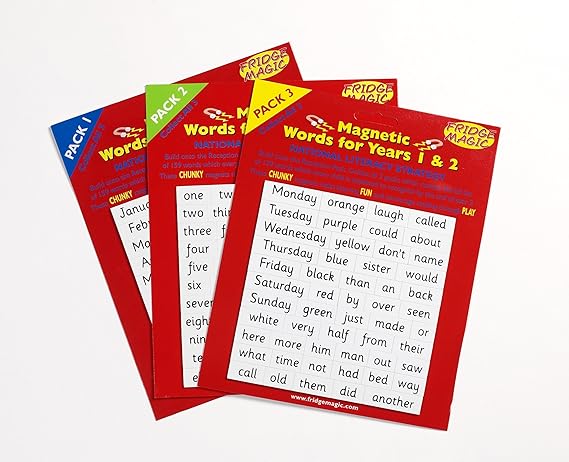 National Literacy Strategy Magnetic Words for Years 1&2 TRIPLE PACK ...