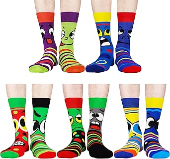 Jeasona 5 Pairs Funny Socks Men 6-9 Colourful Funny Gifts for Men Who ...