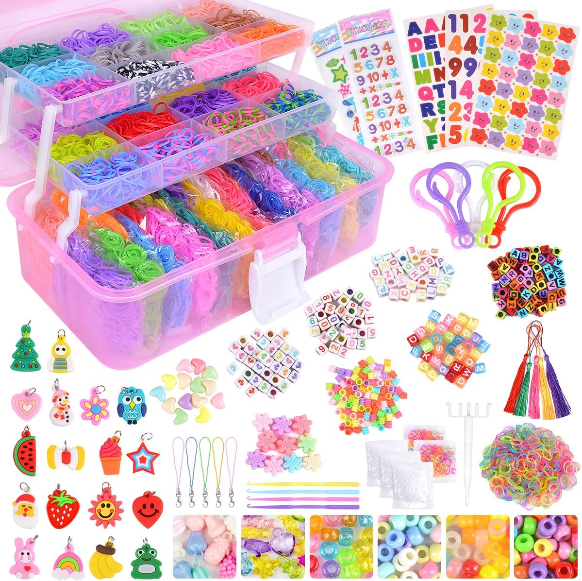 Amazon.com: VICOVI 15000+ Loom Rubber Band Refill Kit in 32 Colors ...