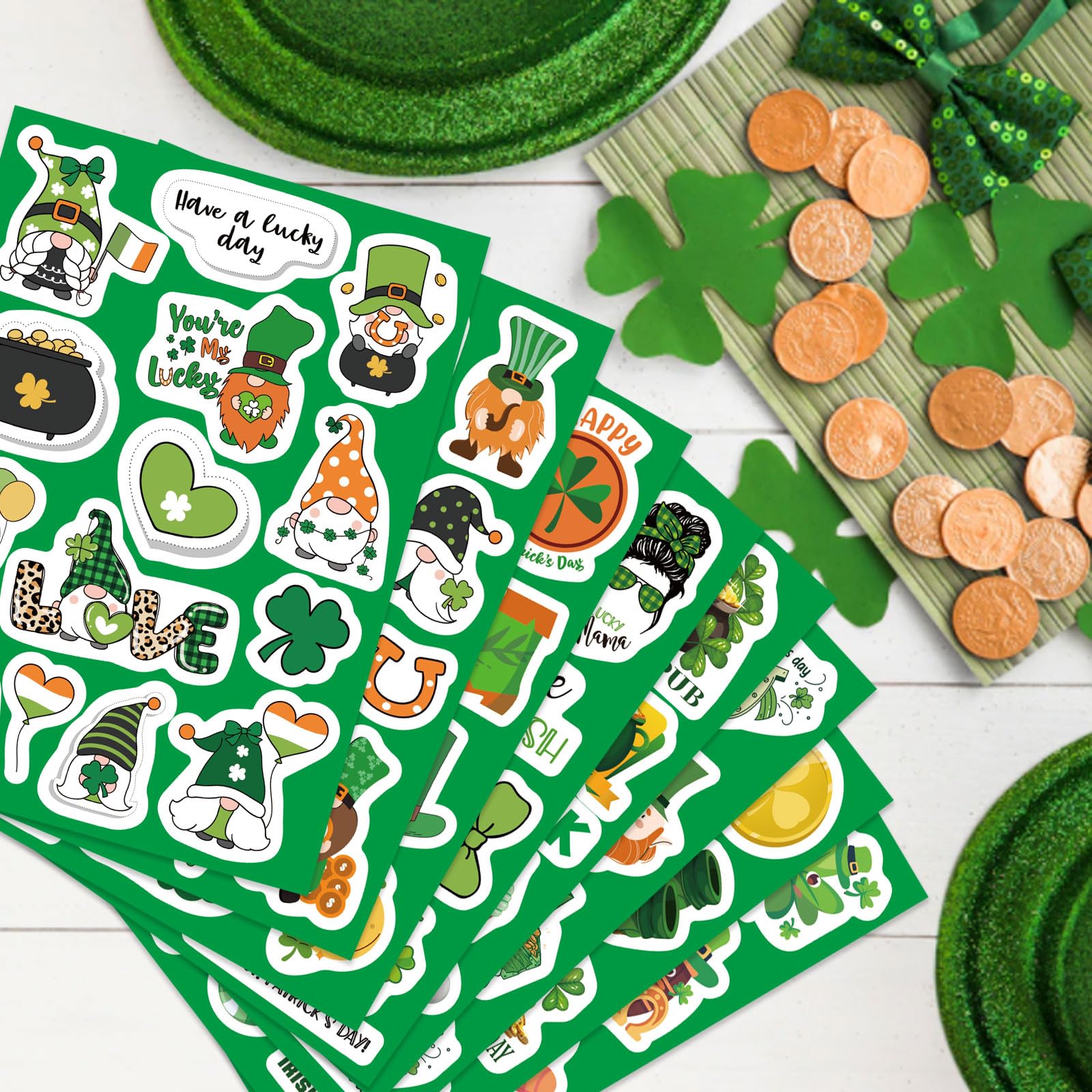 Snapklik.com : 309PCS St Patricks Day Theme Stickers Shamrock Stickers ...