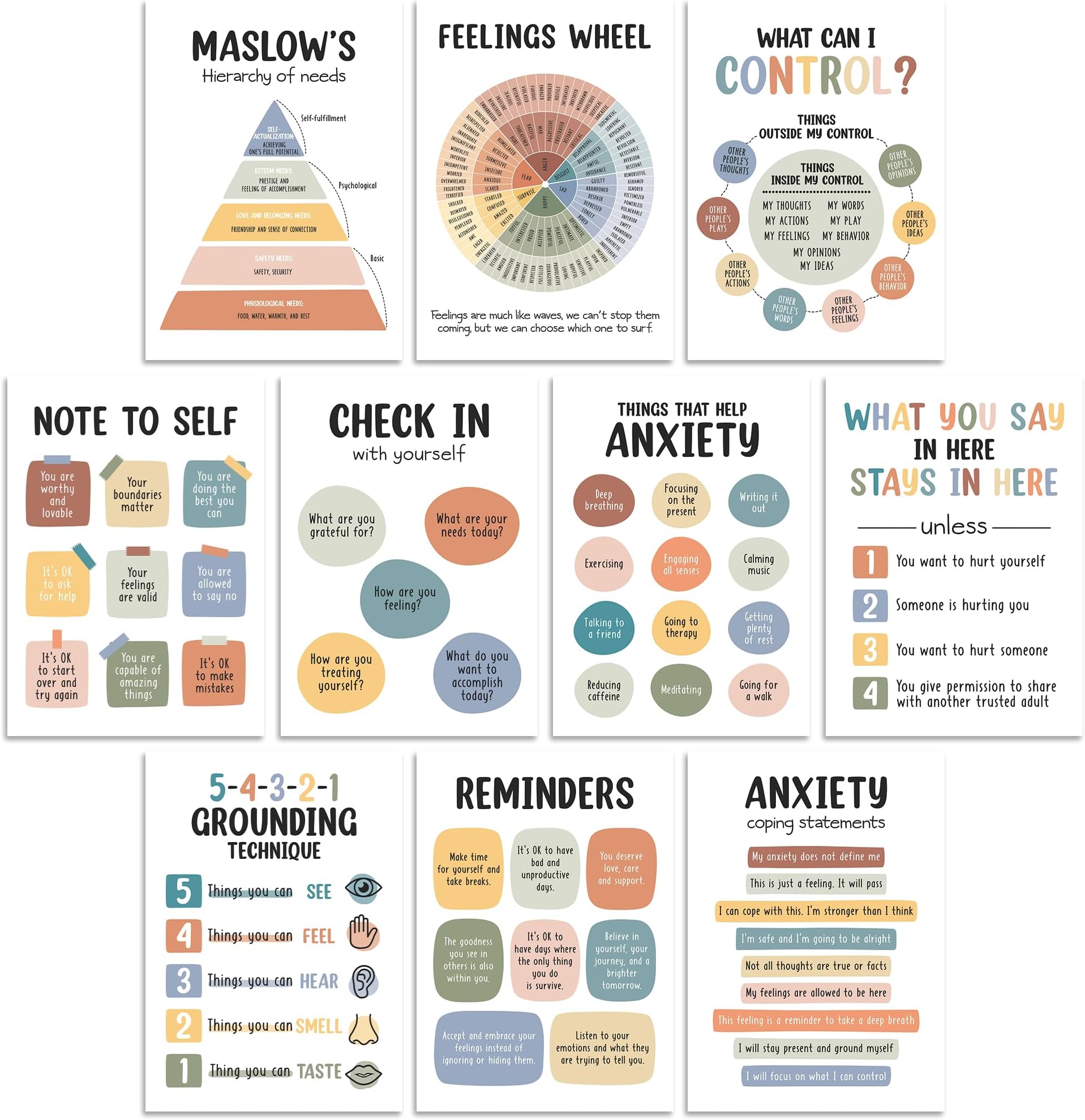 Amazon.com: ZBRO Growth Mindset Posters for Classroom Bulletin Board ...