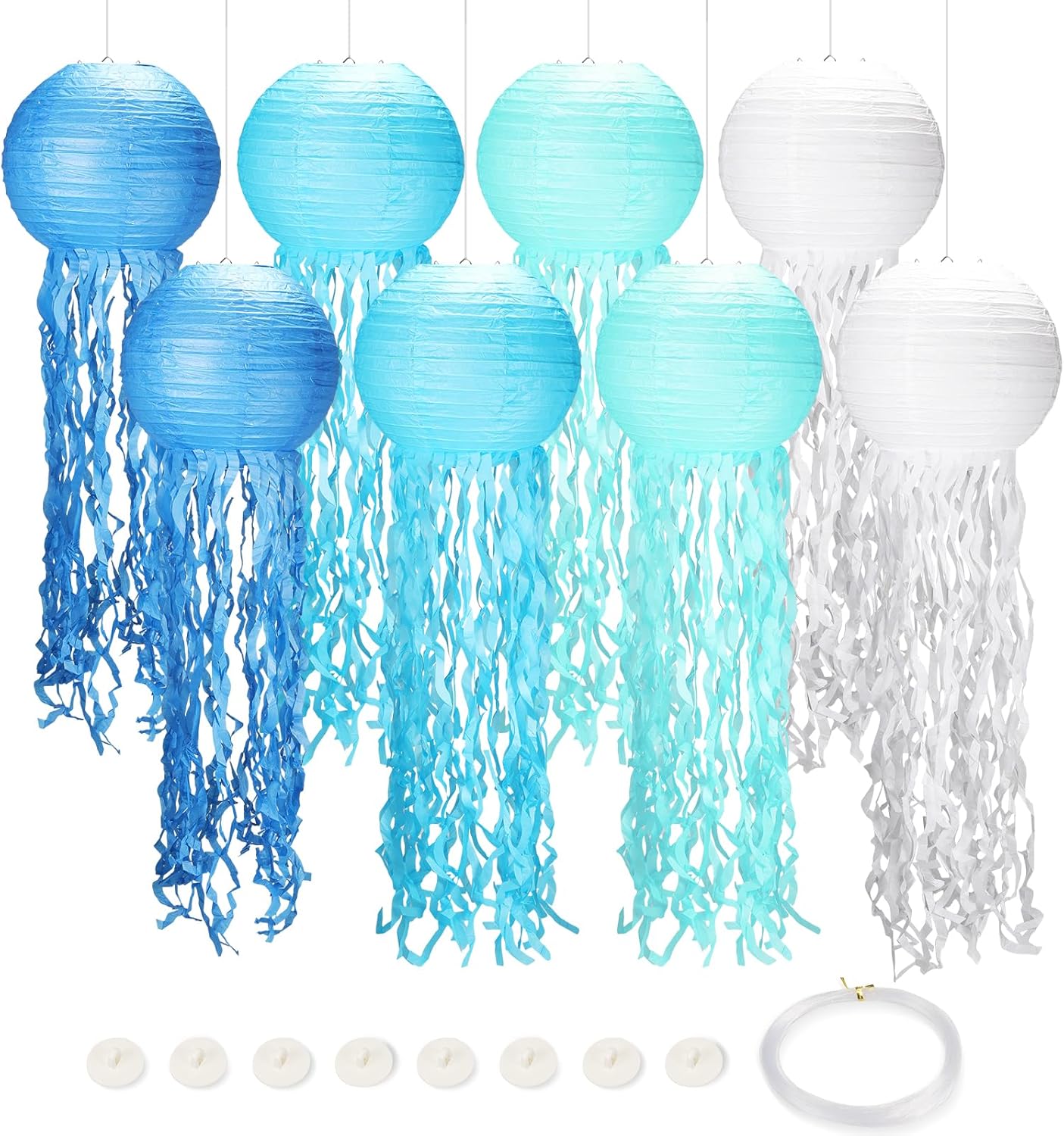 Amazon.com: 8pack Under The Sea Party Decorations,Jellyfish Paper ...