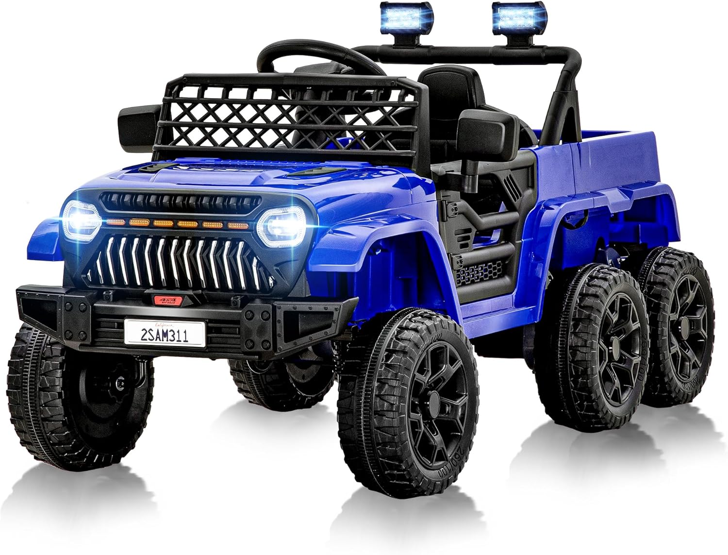 Amazon.com: Kids Electric Car - 12V Off-Road 6 Wheels Suspension Ride ...