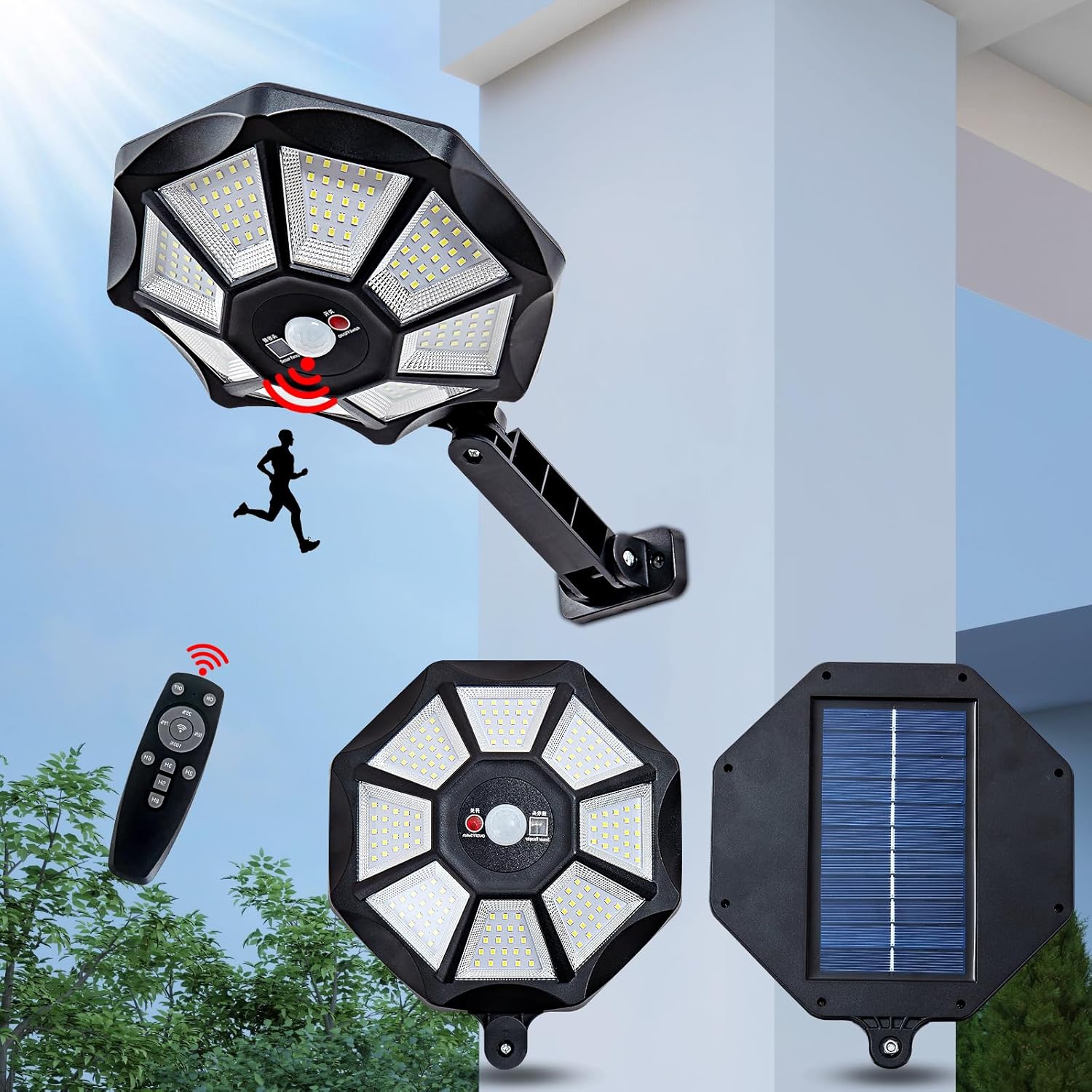 Solar Street Lights Outdoor Light,240 Led Commercial Parking Lot Light ...