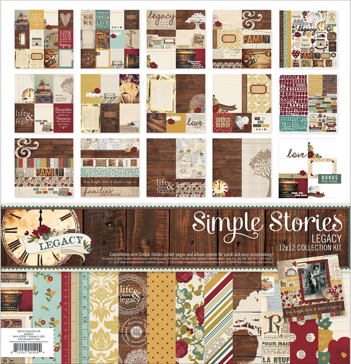 Amazon.com: Simple Stories Collection Kit, 12-Inch by 12-Inch, Legacy