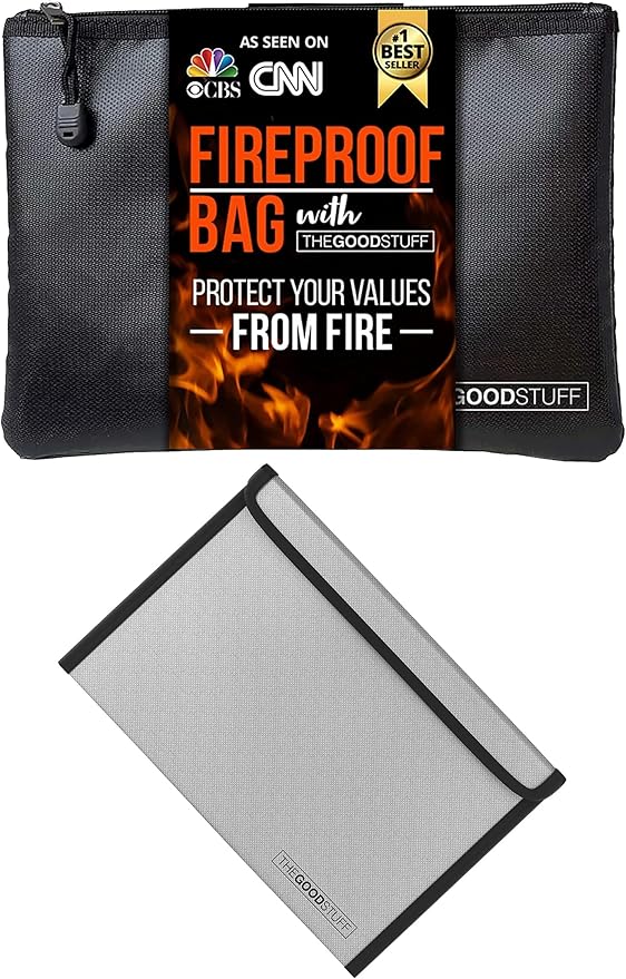 Amazon.com: The Good Stuff Fireproof Document Bags, Pouch and Fire ...