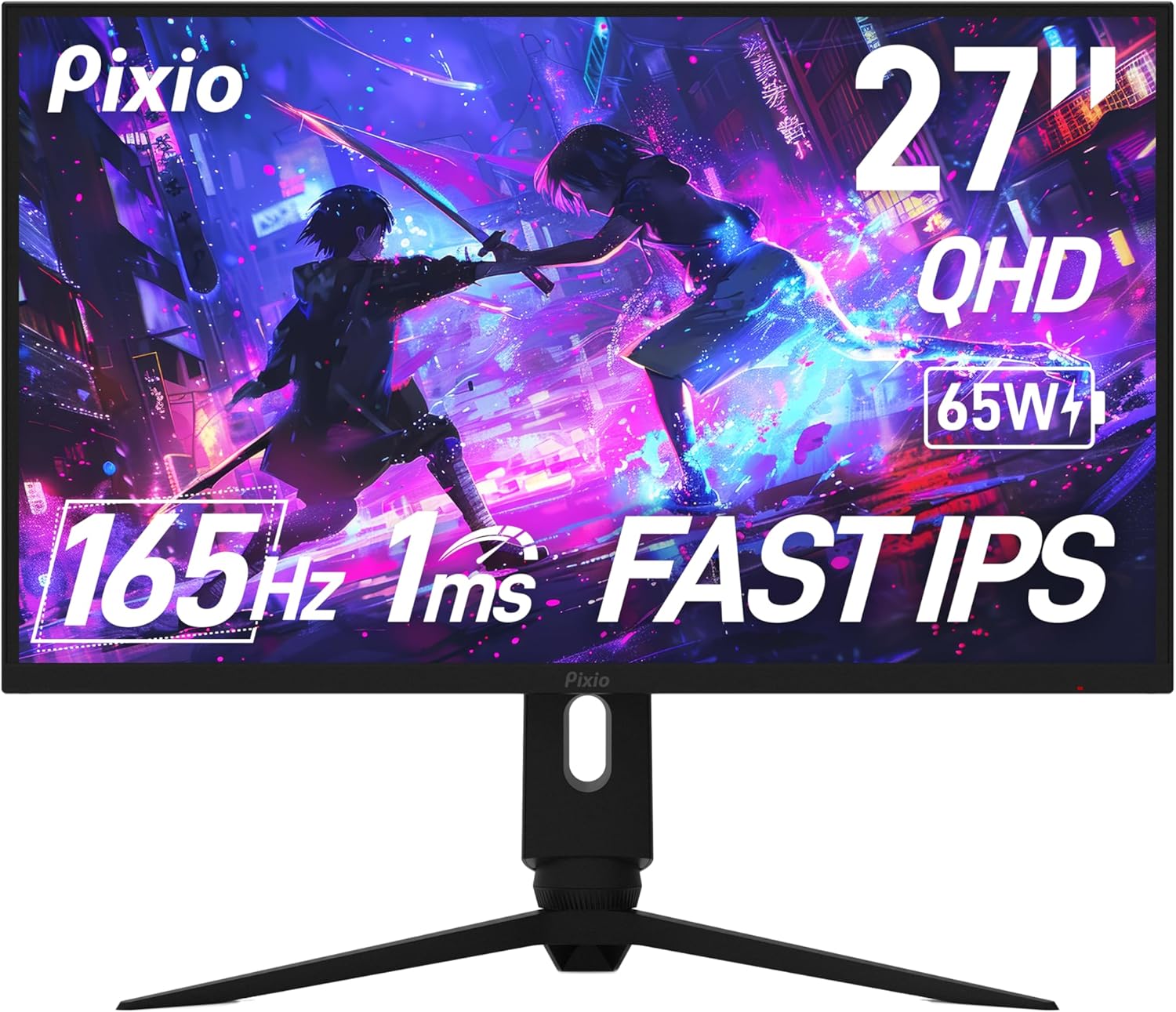 Pixio PX277 PRO 27 inch 165Hz Refresh Rate WQHD 1440p Resolution Fast IPS Panel 1ms GTG Response ...