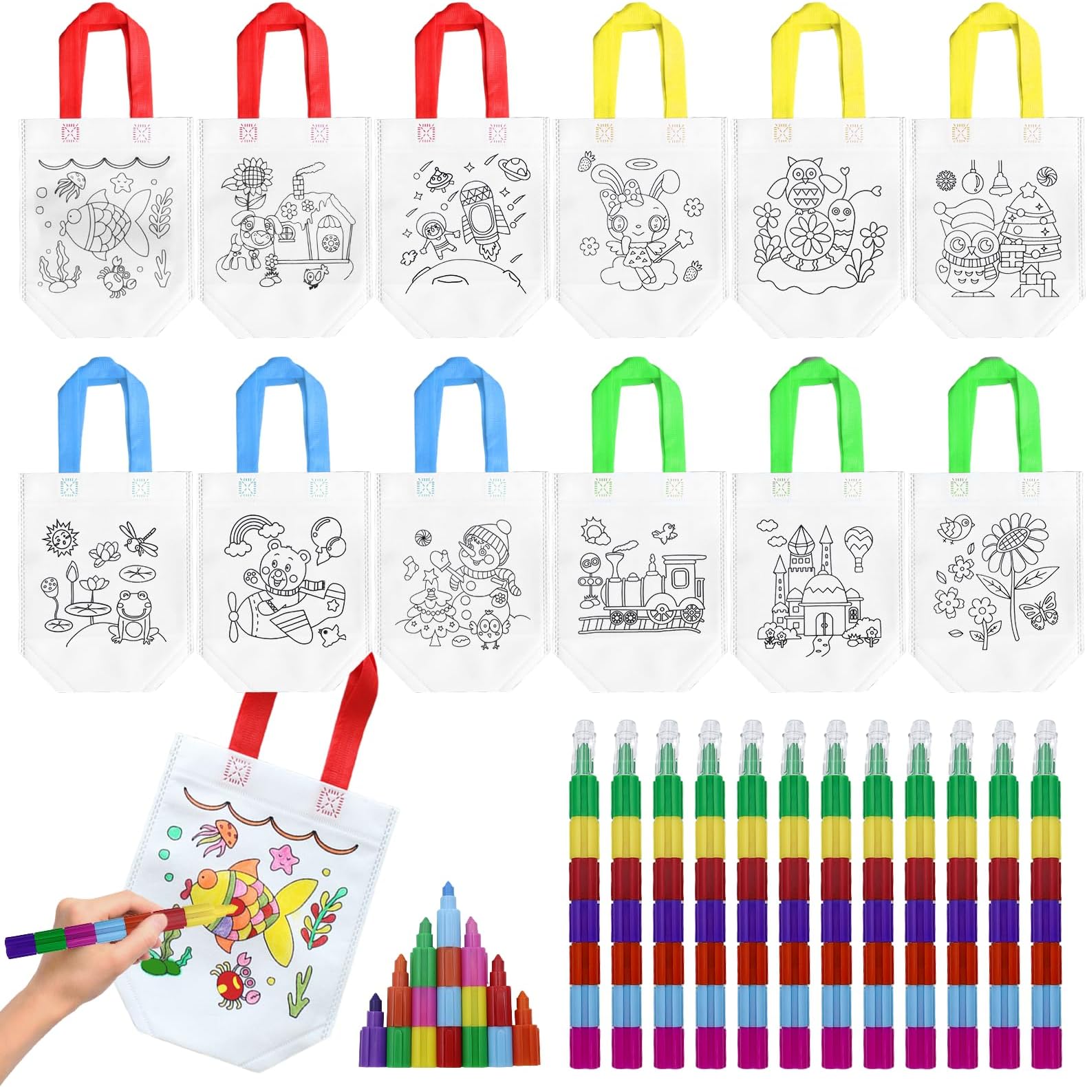 Colour Your Own Bag Assorted : Amazon.co.uk: Stationery & Office Supplies