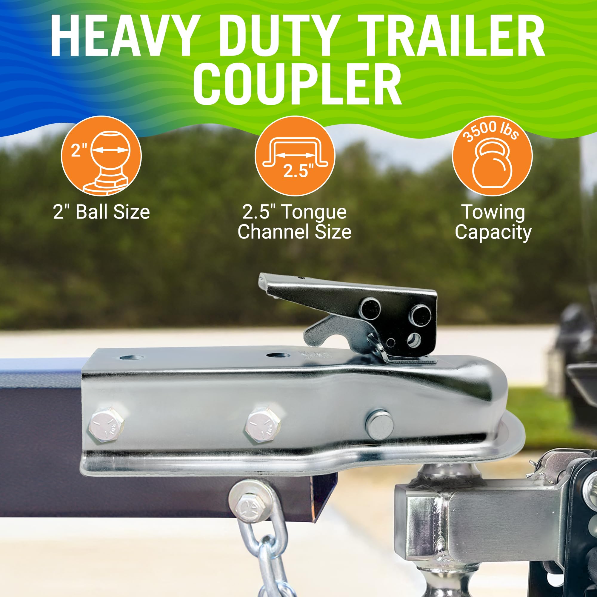 Snapklik.com : Trailer Coupler 2 Inch Ball, Compatible