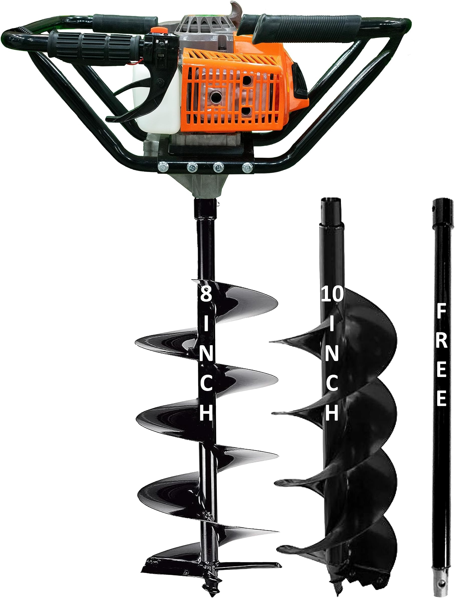 DVI 63CC Trolley Earth Auger Machine with 2 Stroke Petrol Engine for ...