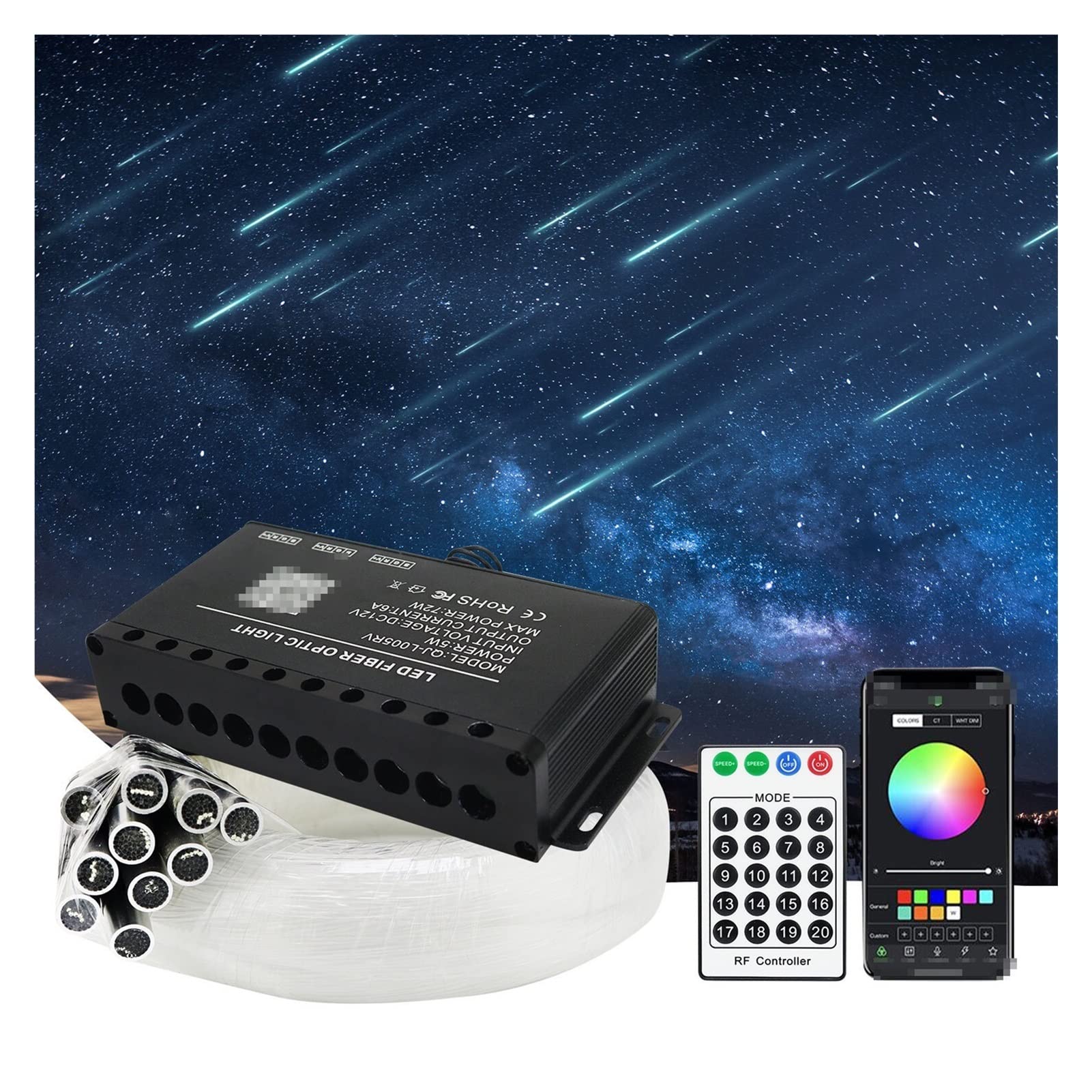 Buy SHAOXI light fiber engine Meteor Effect Light Driver 5W Shooting ...