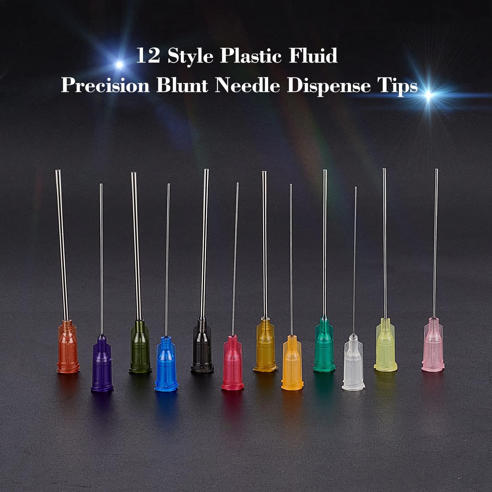Snapklik.com : BENECREAT 48PCS 2 Inch 12 Different Gauge Blunt Tip Glue ...