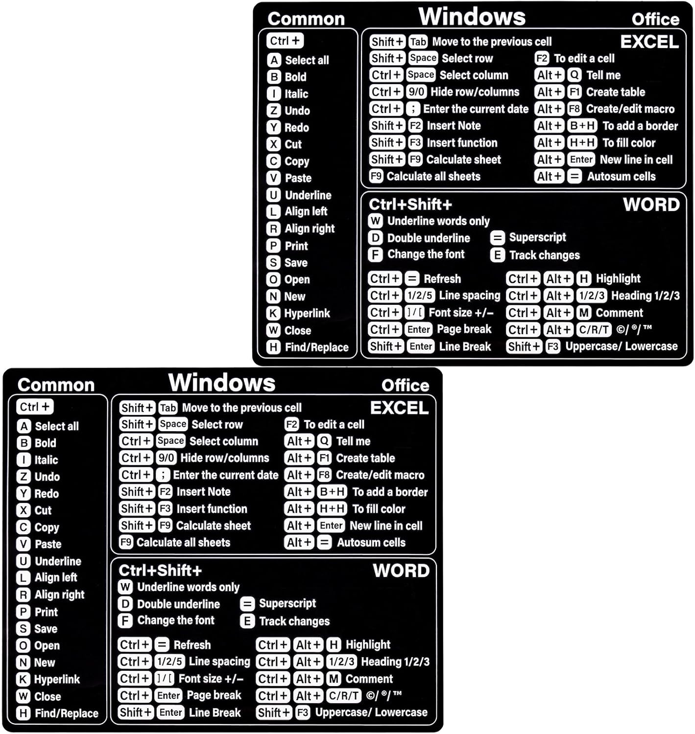 Amazon.com: MATiPro for Windows Shortcut Sticker Set - 2-Piece Vinyl ...
