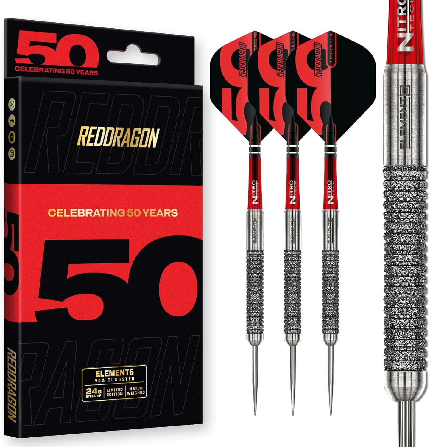 Amazon.com : RED DRAGON Darts - 50 Year Classics Collection - Element6 ...