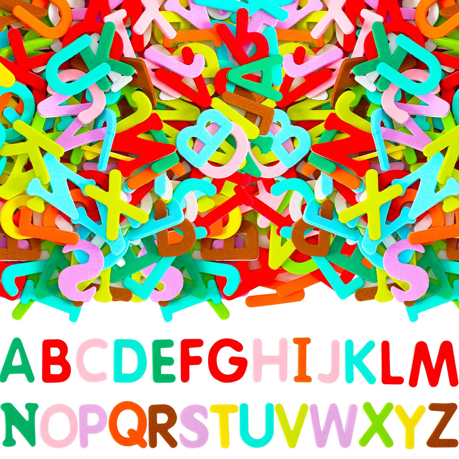Amazon.com: SEPGLITTER Alphabet Letters Foam Stickers, 600Pcs Colorful ...