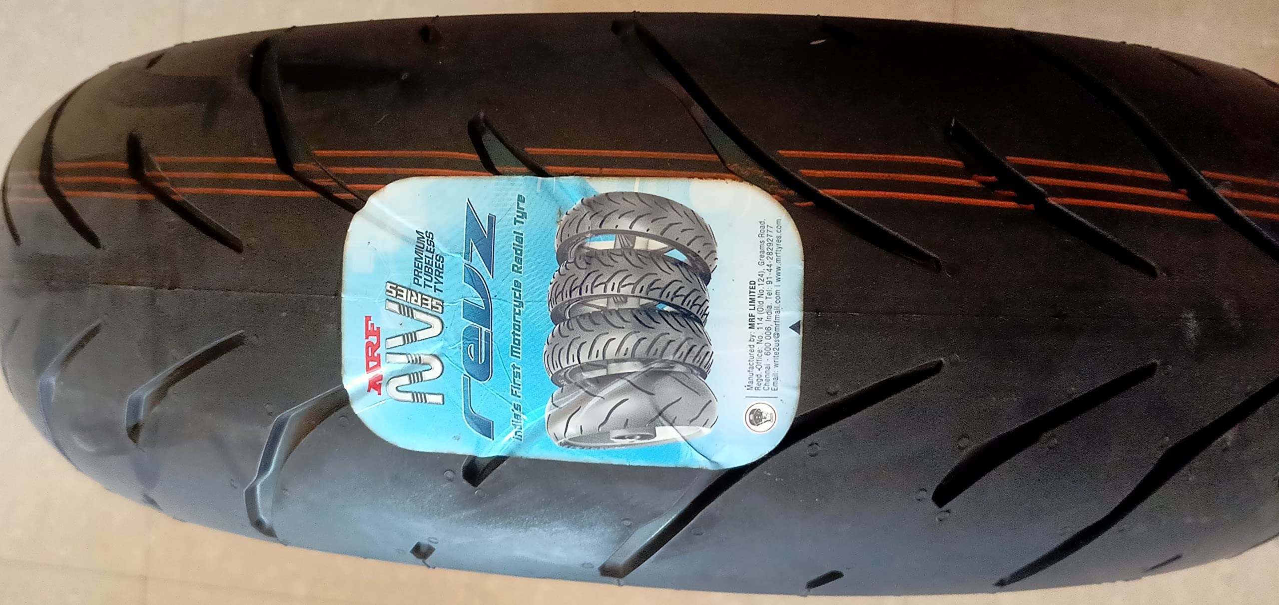 MRF 140/70 R17 Revz S TUBELEES Rear Two Wheeler Tyre (Street, Tube Less ...