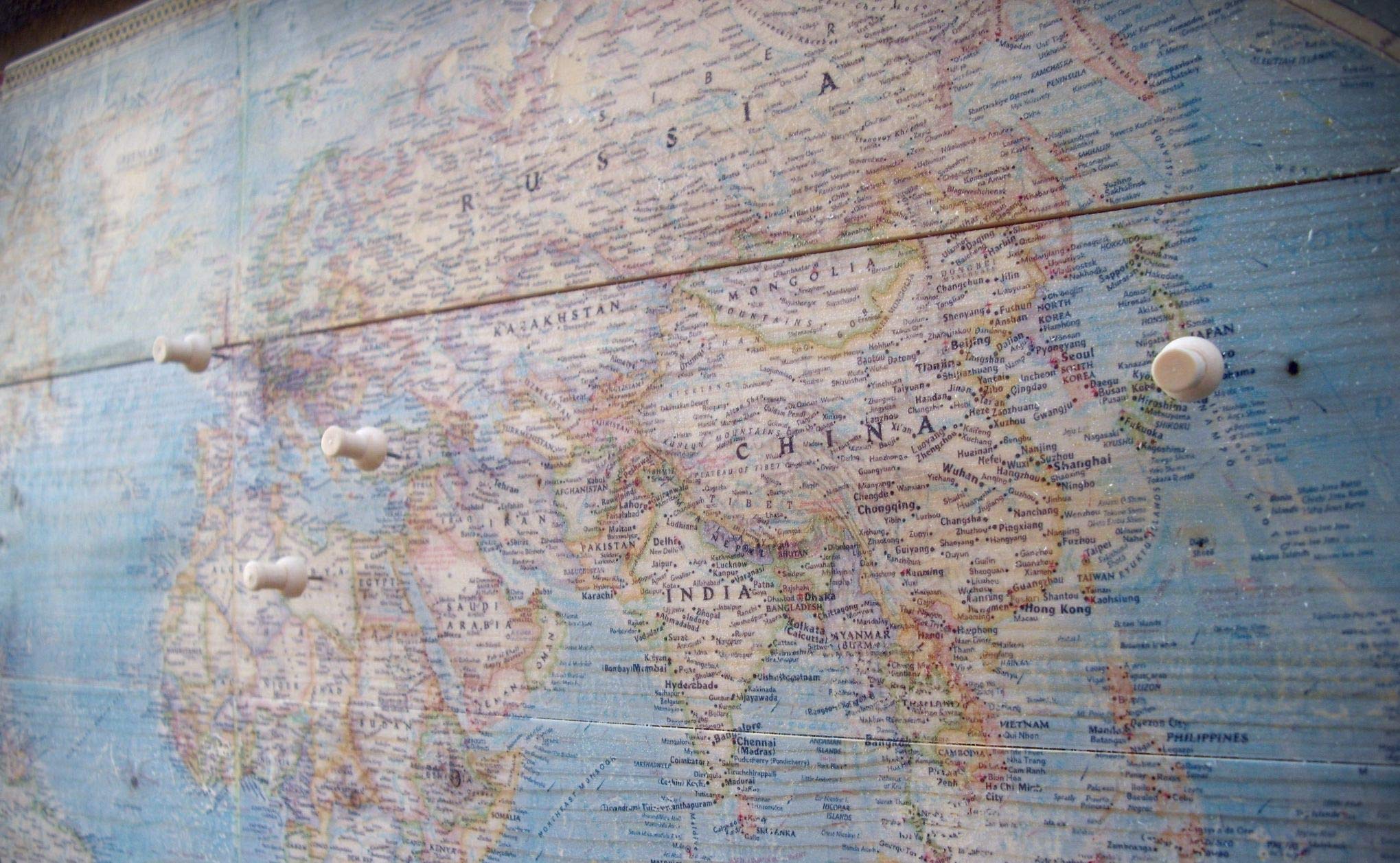 Push Pin World Map Travel World Map Rustic World Map | Desertcart SINGAPORE