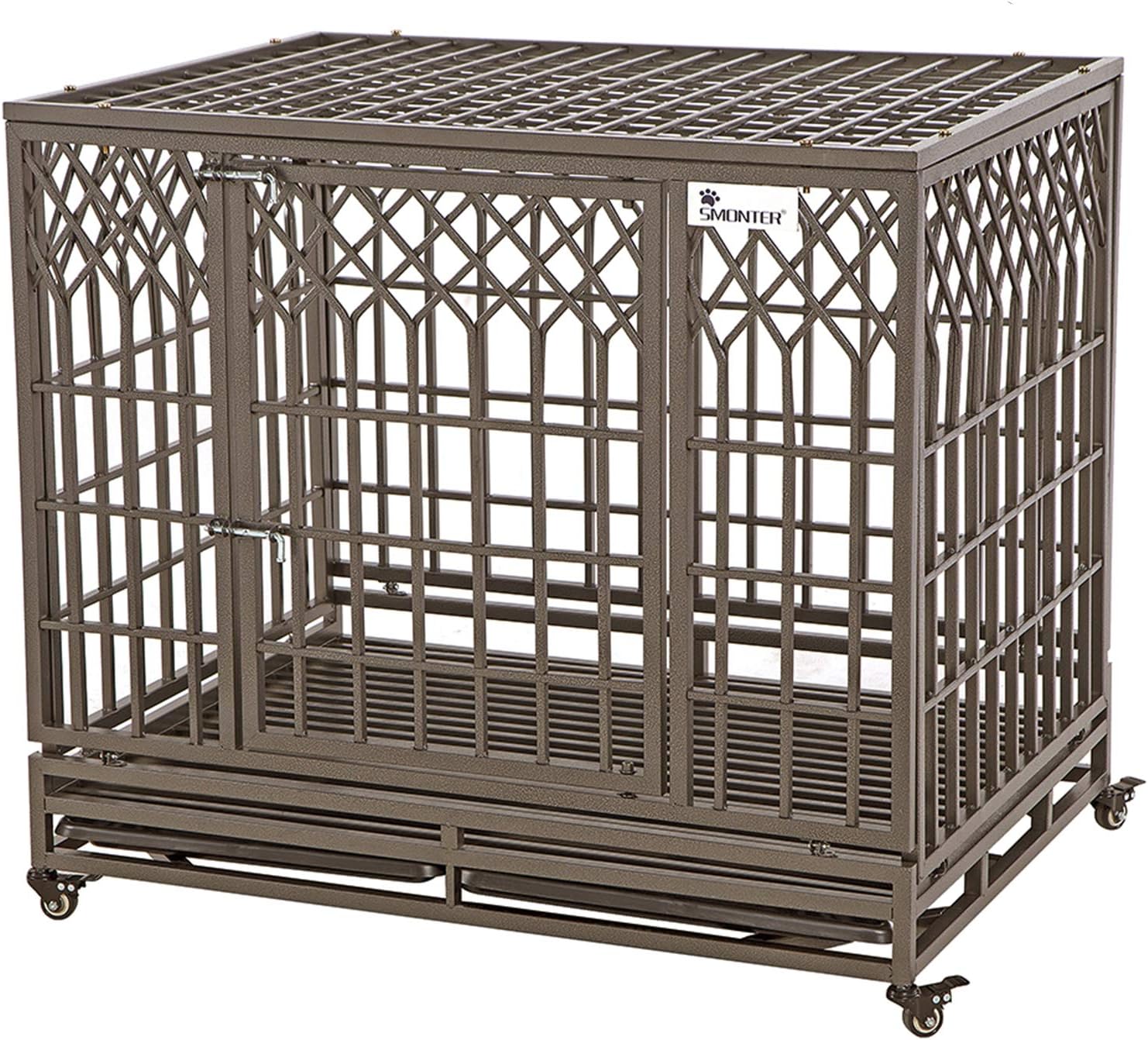 Amazon.com : rehomerance 42" Heavy Duty Dog Crate for Large Medium Dogs ...
