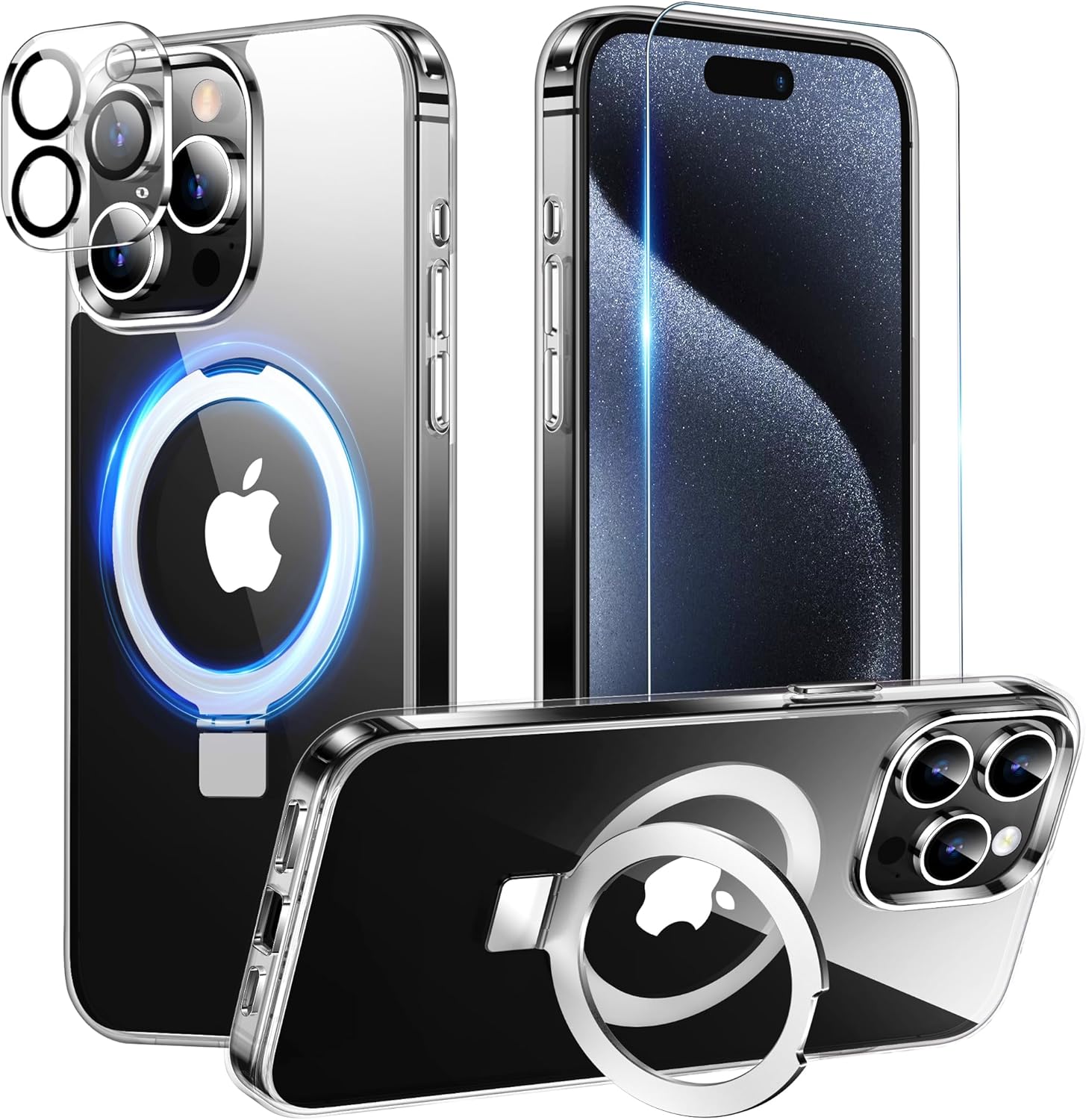 Amazon.com: WAVELIFE for iPhone 15 Pro Max Case Clear, with Magnetic ...